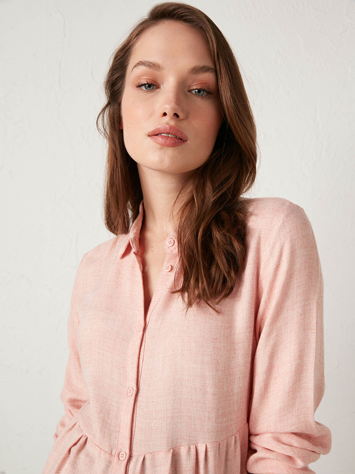 Fırfır Detaylı Viskon Hamile Tunik