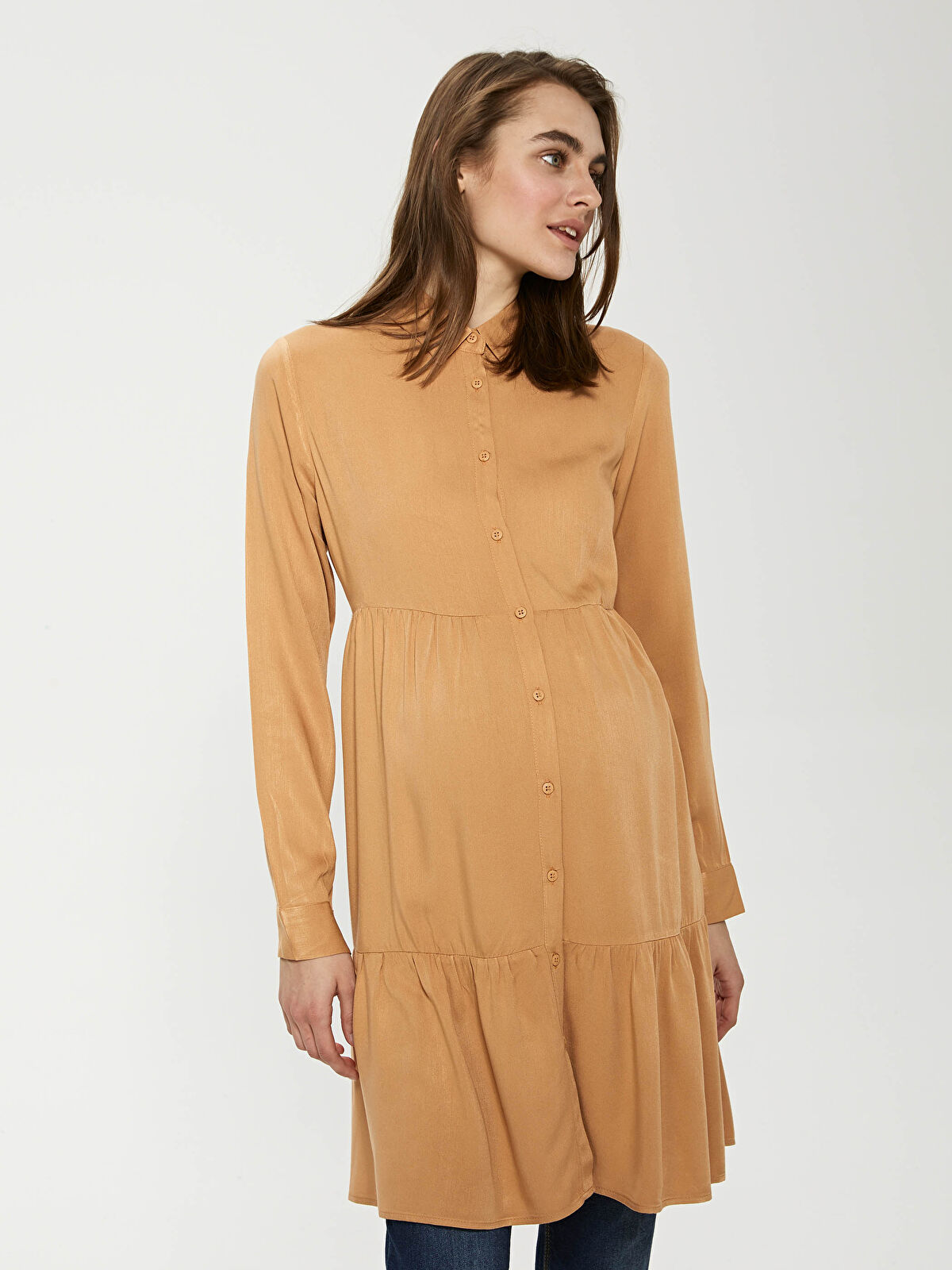 Hamile Fırfır Detaylı Tunik