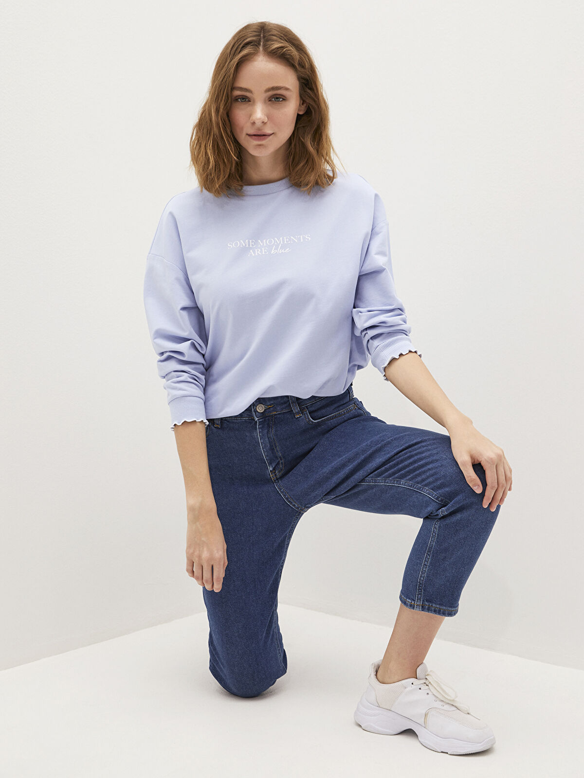 Regular Fit Kadın Mom Jean Pantolon