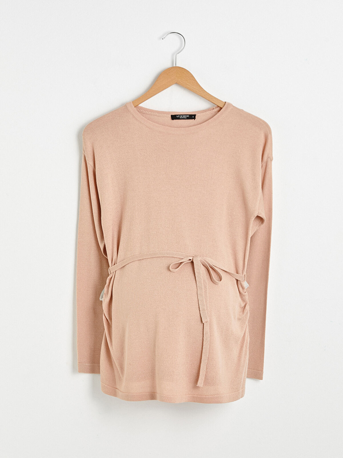 Bisiklet Yakaa Düz Uzun Kollu Hamile Triko Kazak