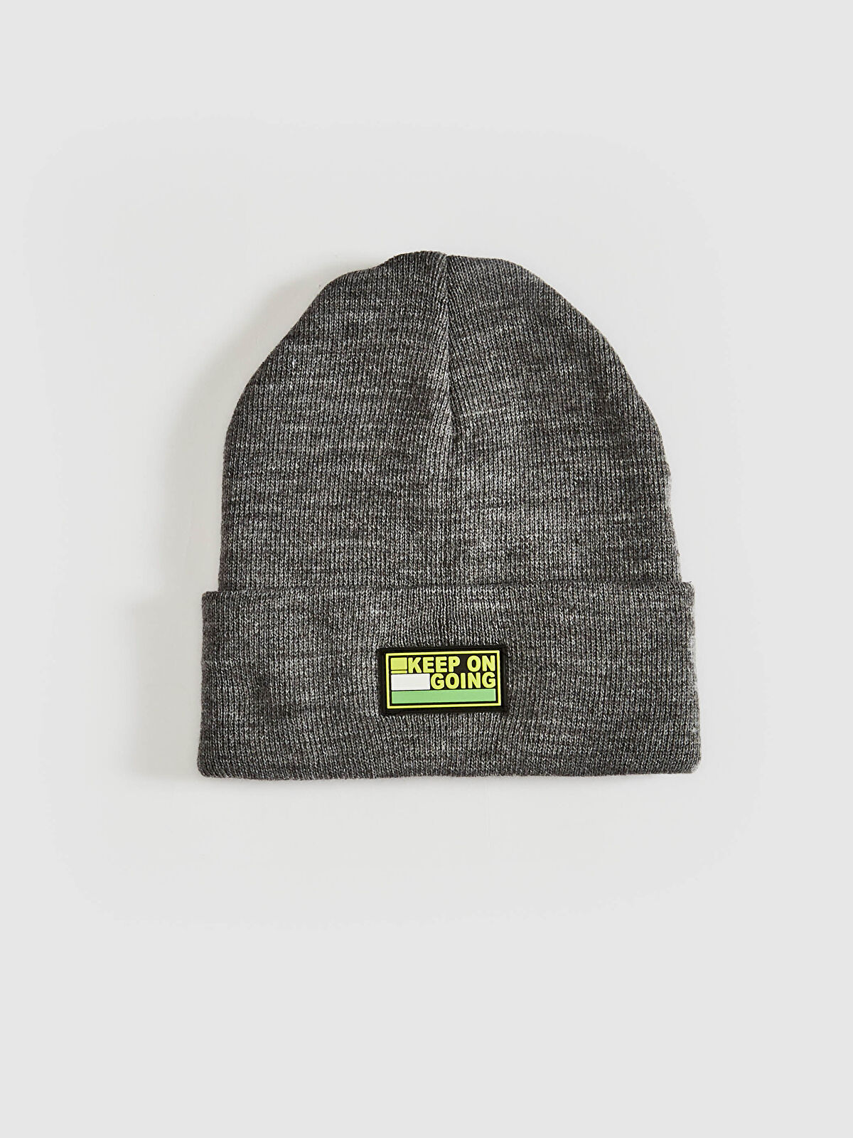 Erkek Çocuk Etiket Baskılı Triko Bere