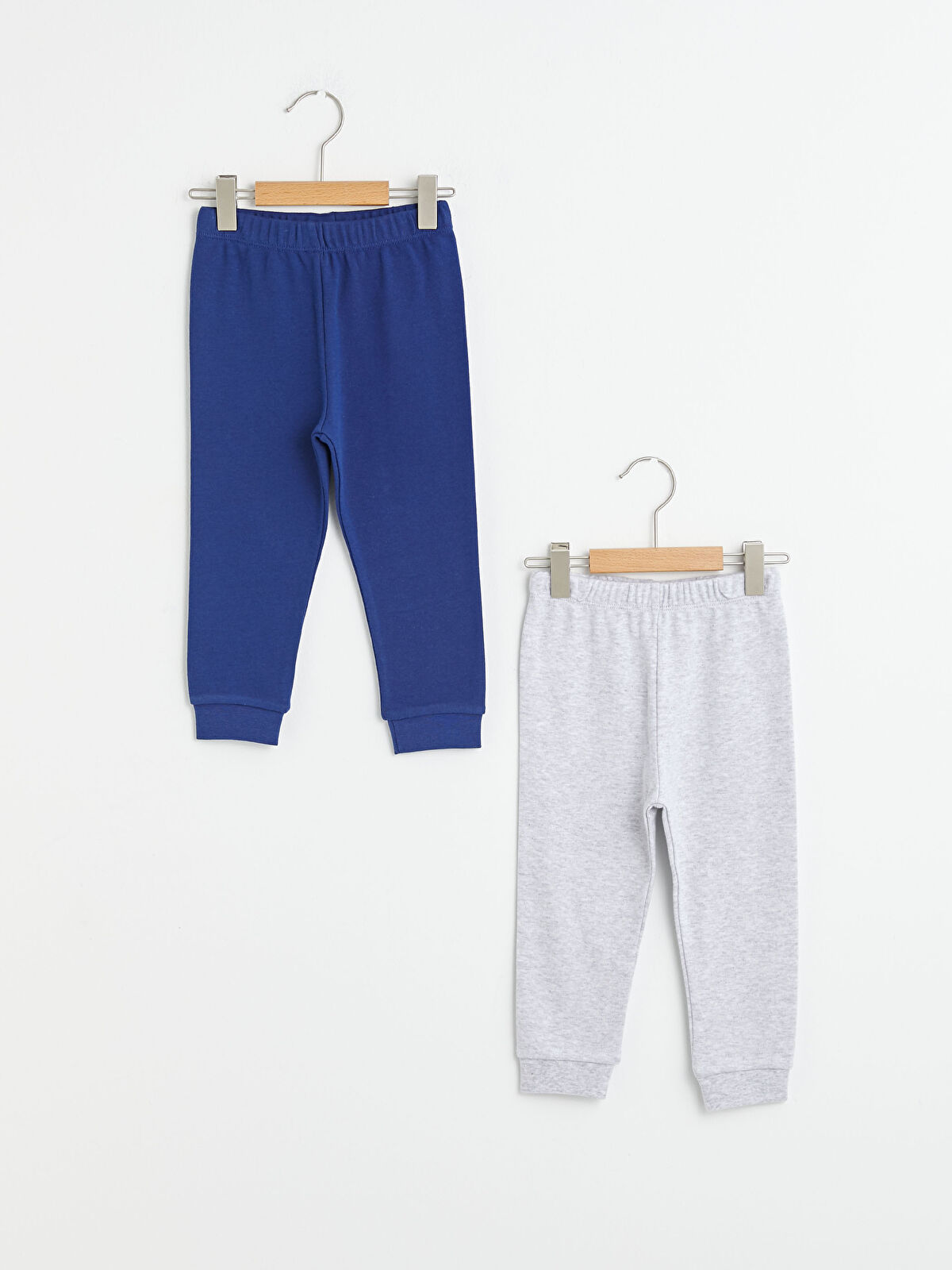 Beli lastikli Basic Erkek Bebek Pijama Alt 2'li