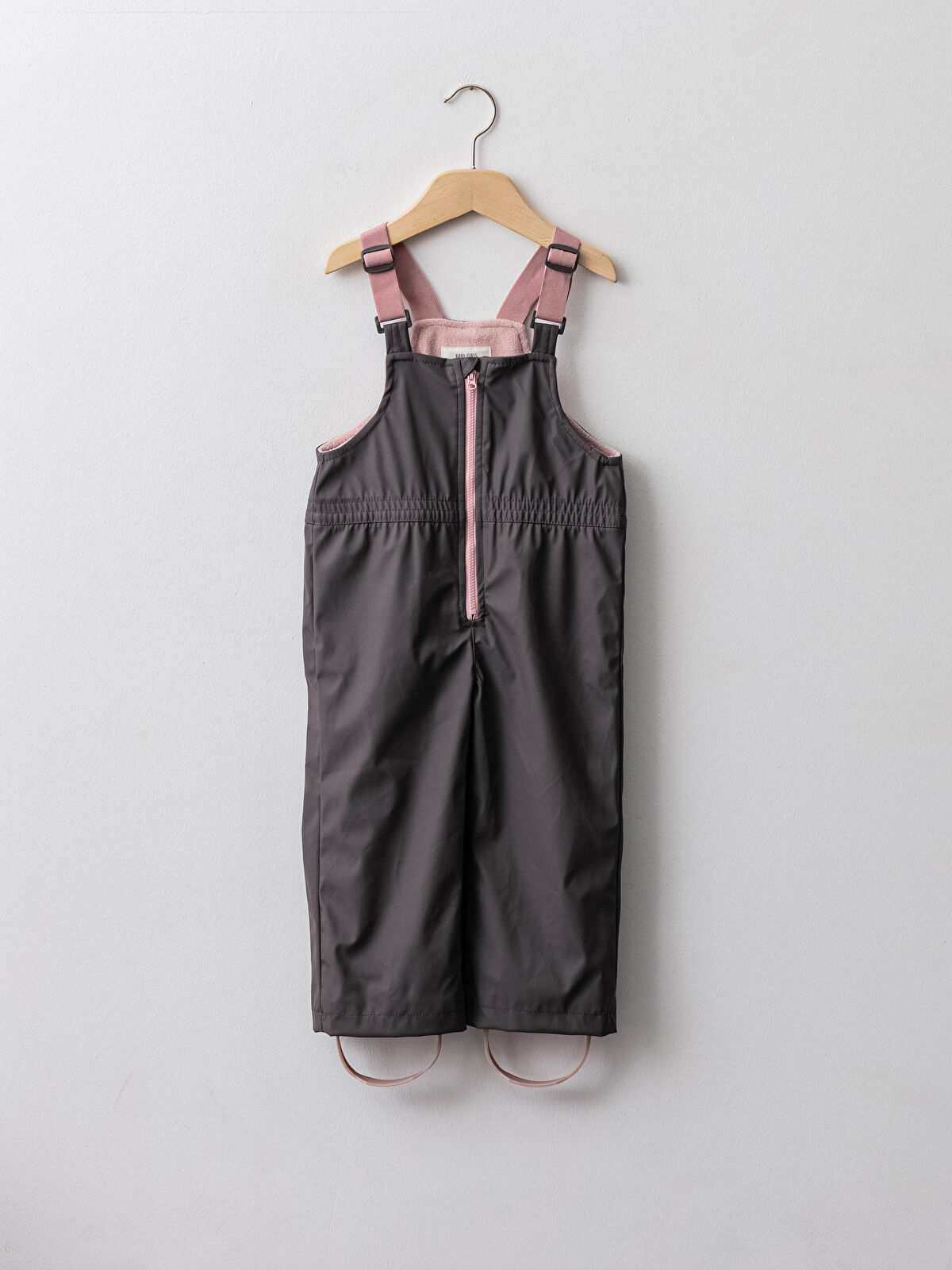 Kare Yaka Askılı Basic Kız Bebek Yağmur Tulum