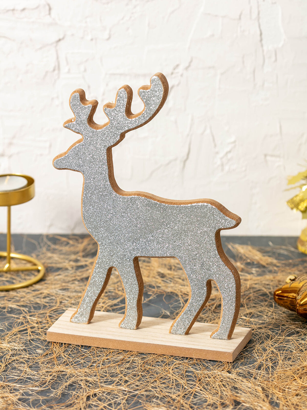 Dekoratif Ahşap Masa Süsü 15x5x21 Cm