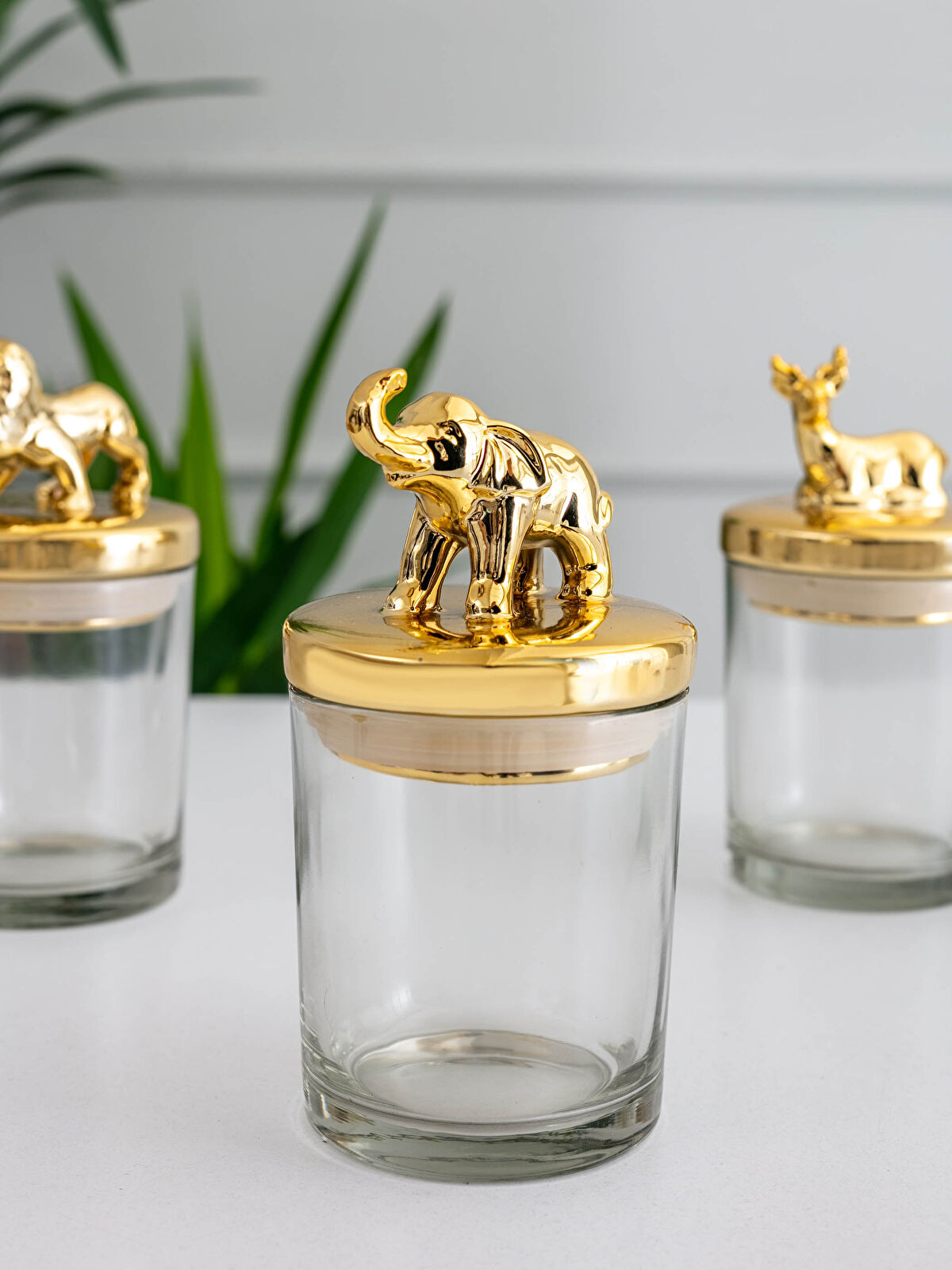 Dekoratif Kapaklı Cam Kavanoz 370 Ml