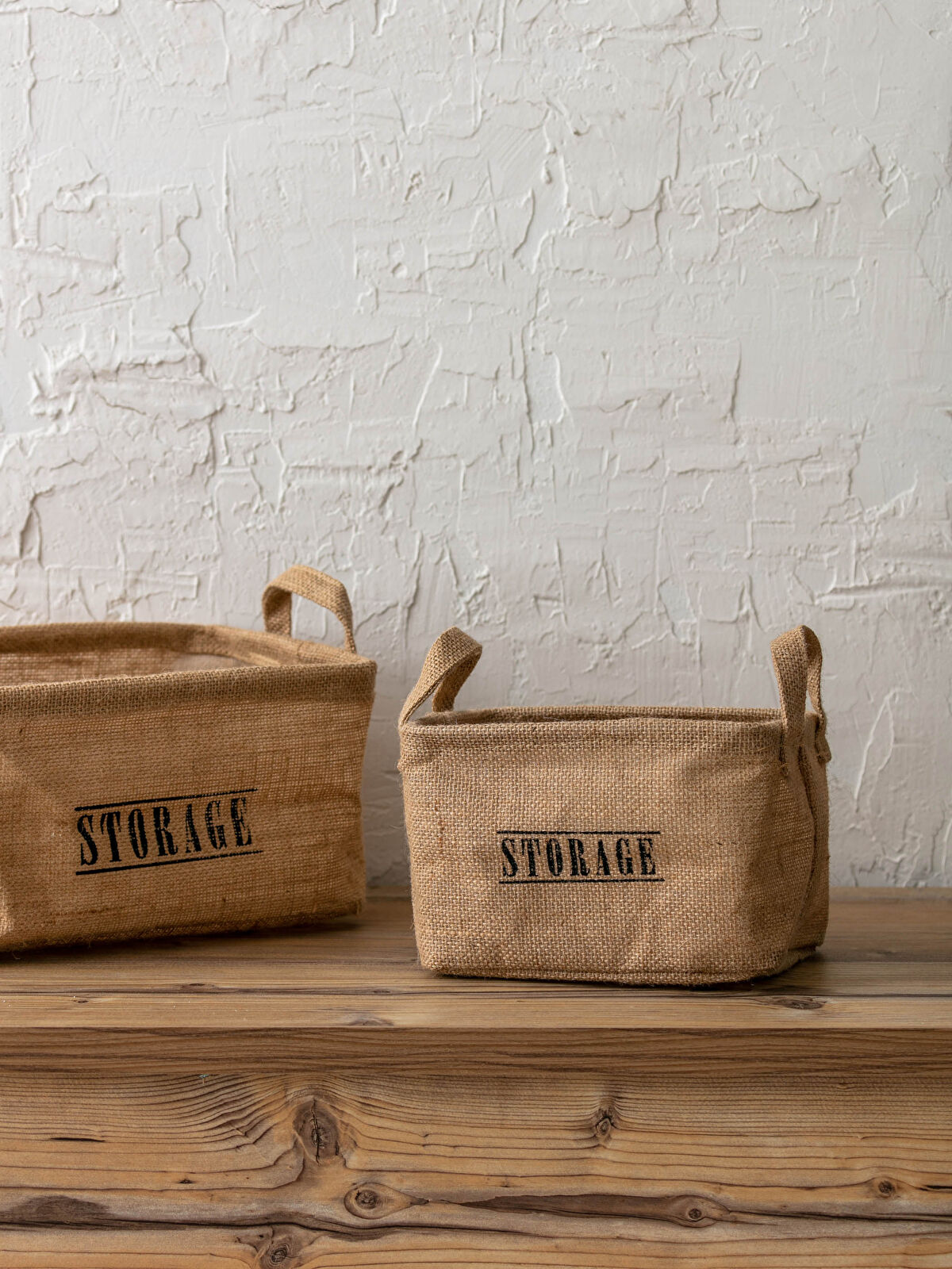 Slogan Baskılı Organizer Sepet 20x16x14 Cm