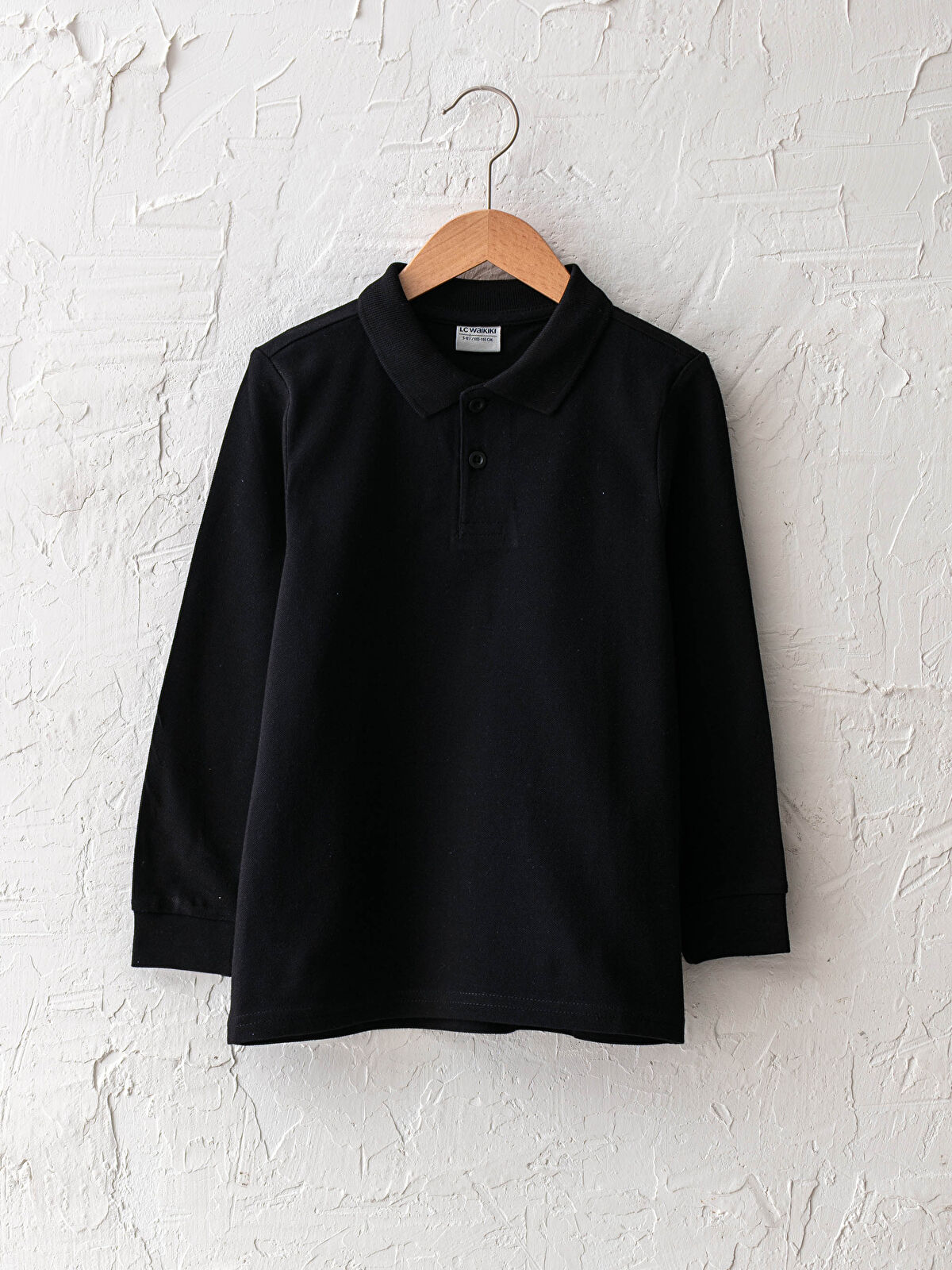 Polo Yaka Basic Uzun Kollu Erkek Çocuk Tişört