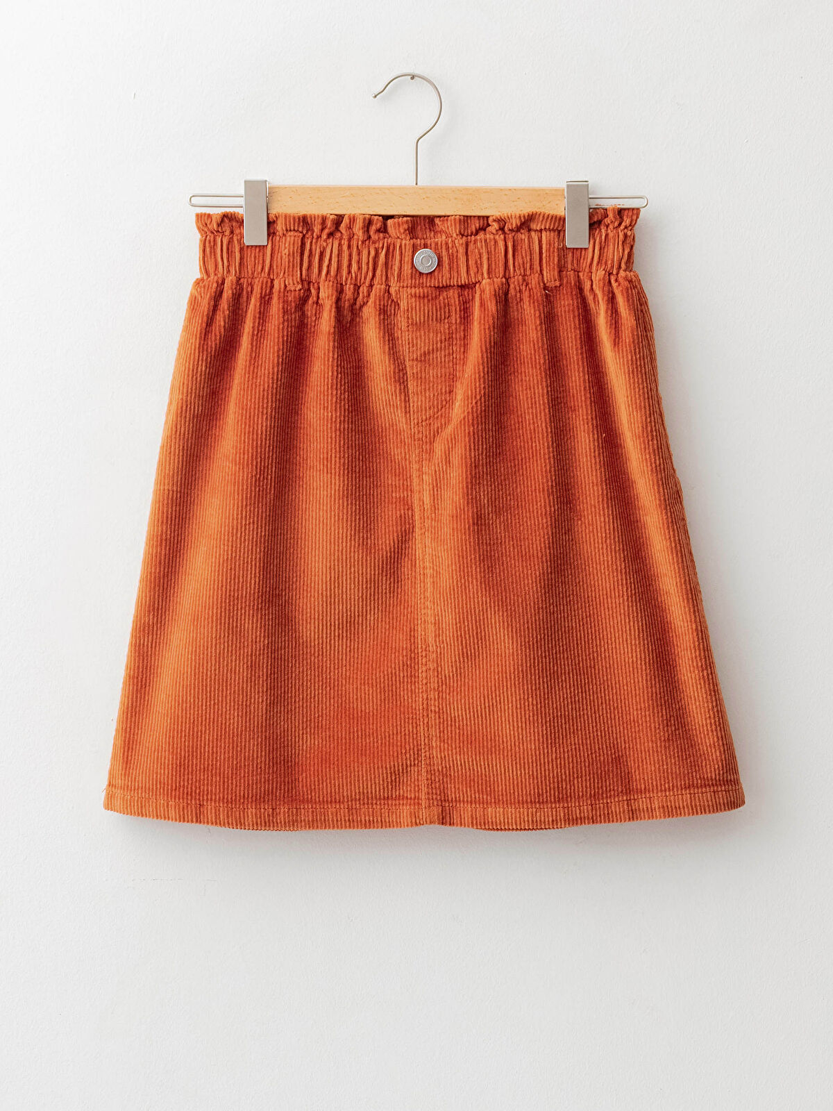 Beli Lastikli Basic Kadife Kız Çocuk Etek