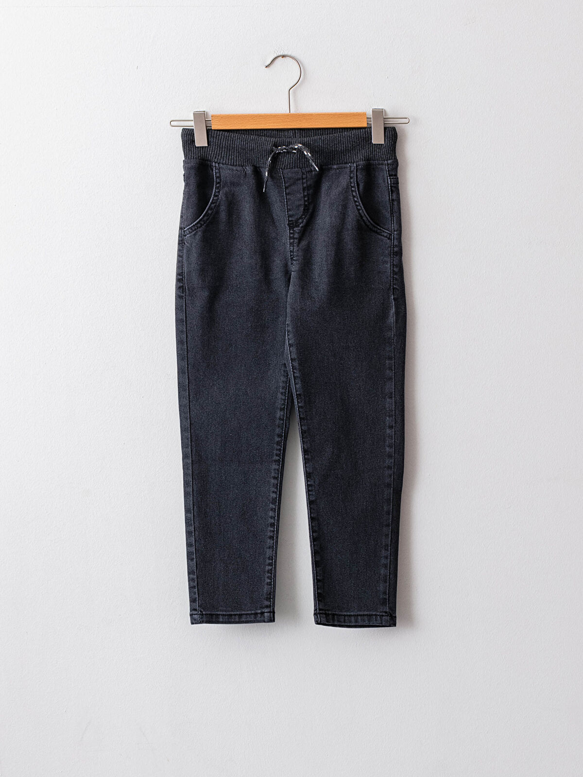 Beli Lastikli Slim Fit Erkek Çocuk Jean Pantolon