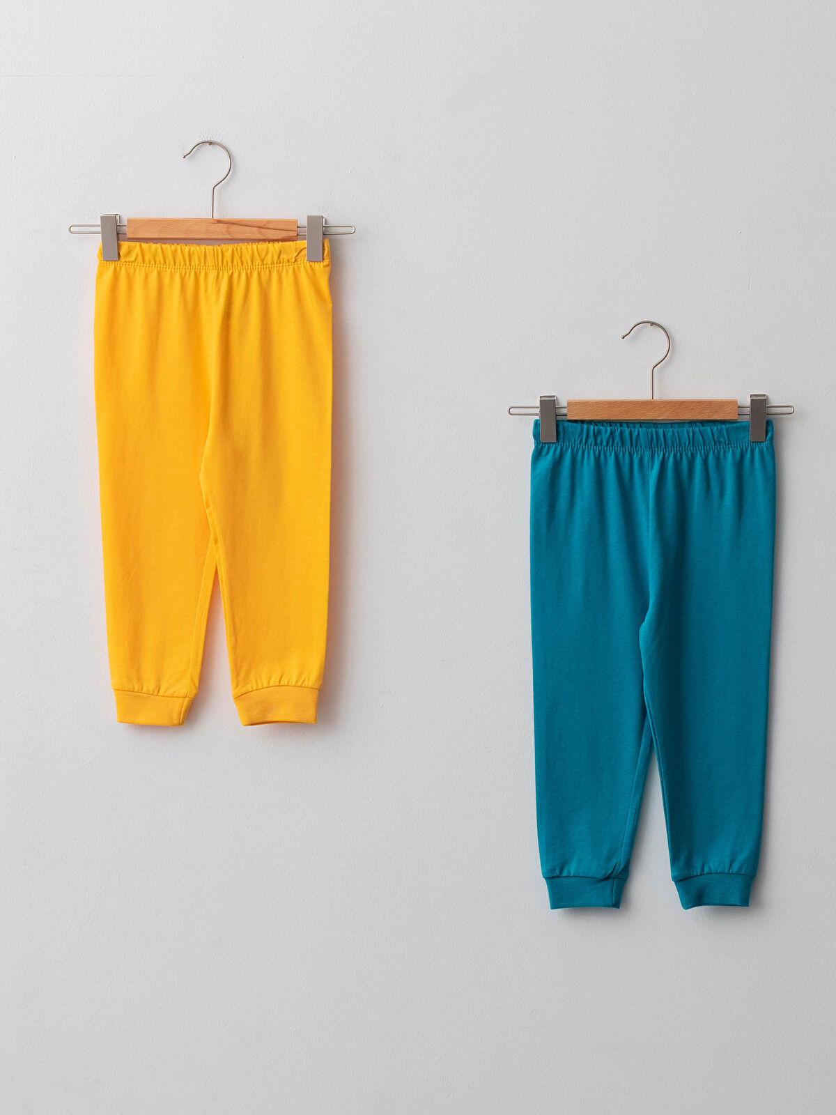 Beli lastikli Basic Erkek Bebek Pijama Alt 2'li