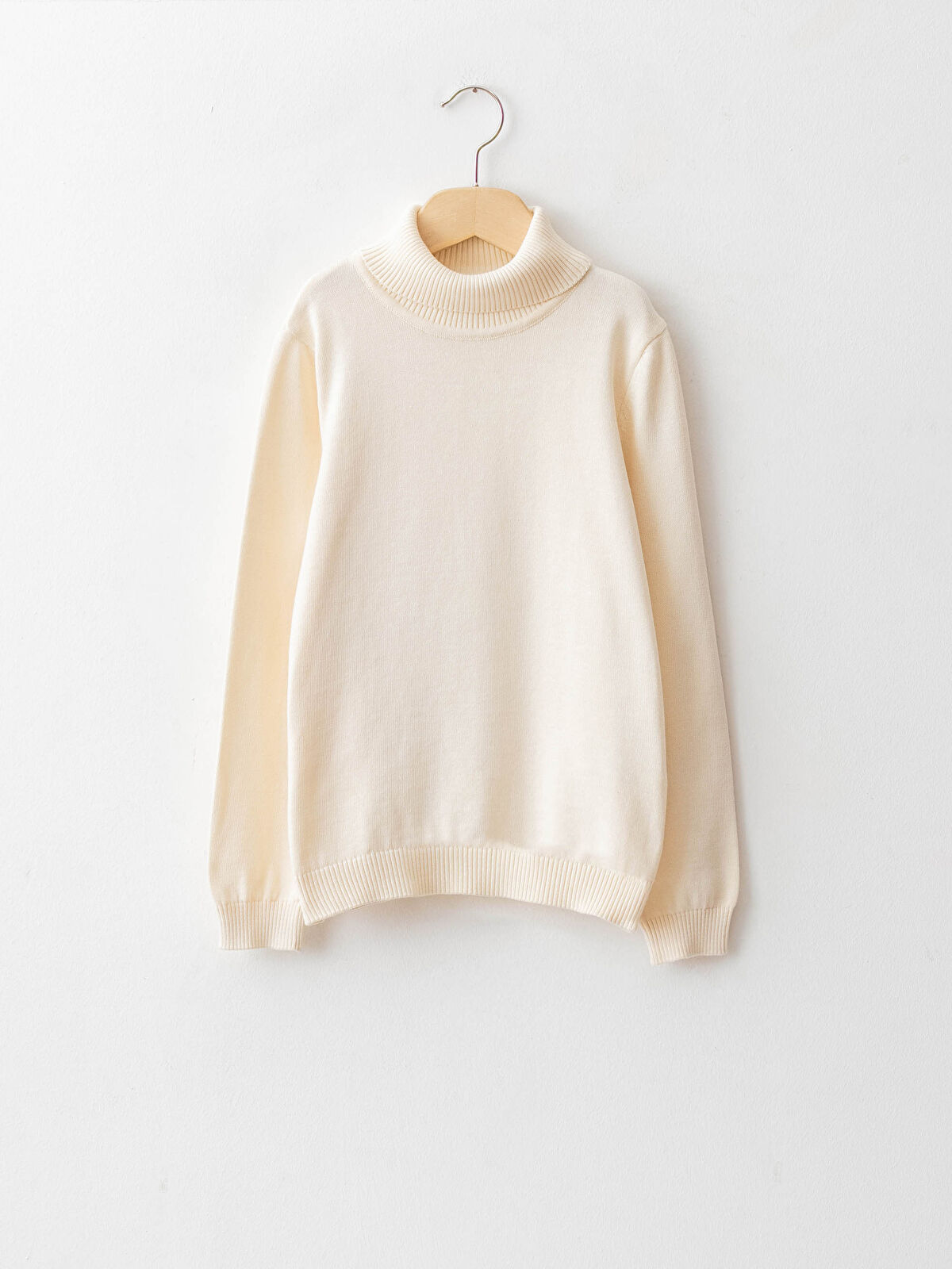 Balıkçı Yaka Basic Uzun Kollu Erkek Çocuk İnce Triko Kazak