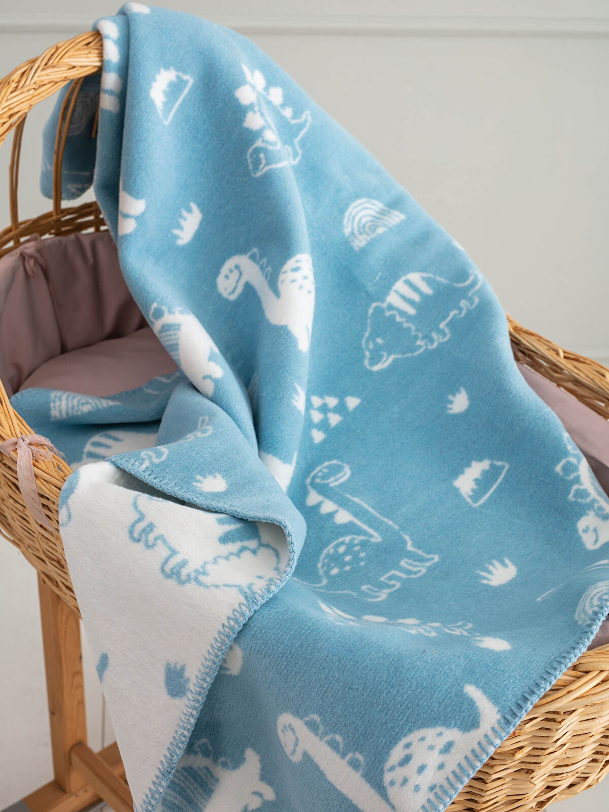 Desenli Erkek Bebek Battaniyesi