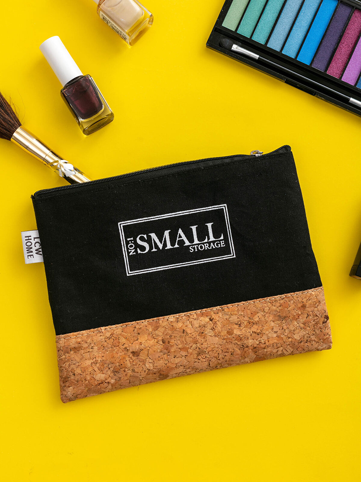 Slogan Baskılı Makyaj Çantası 21x15 Cm