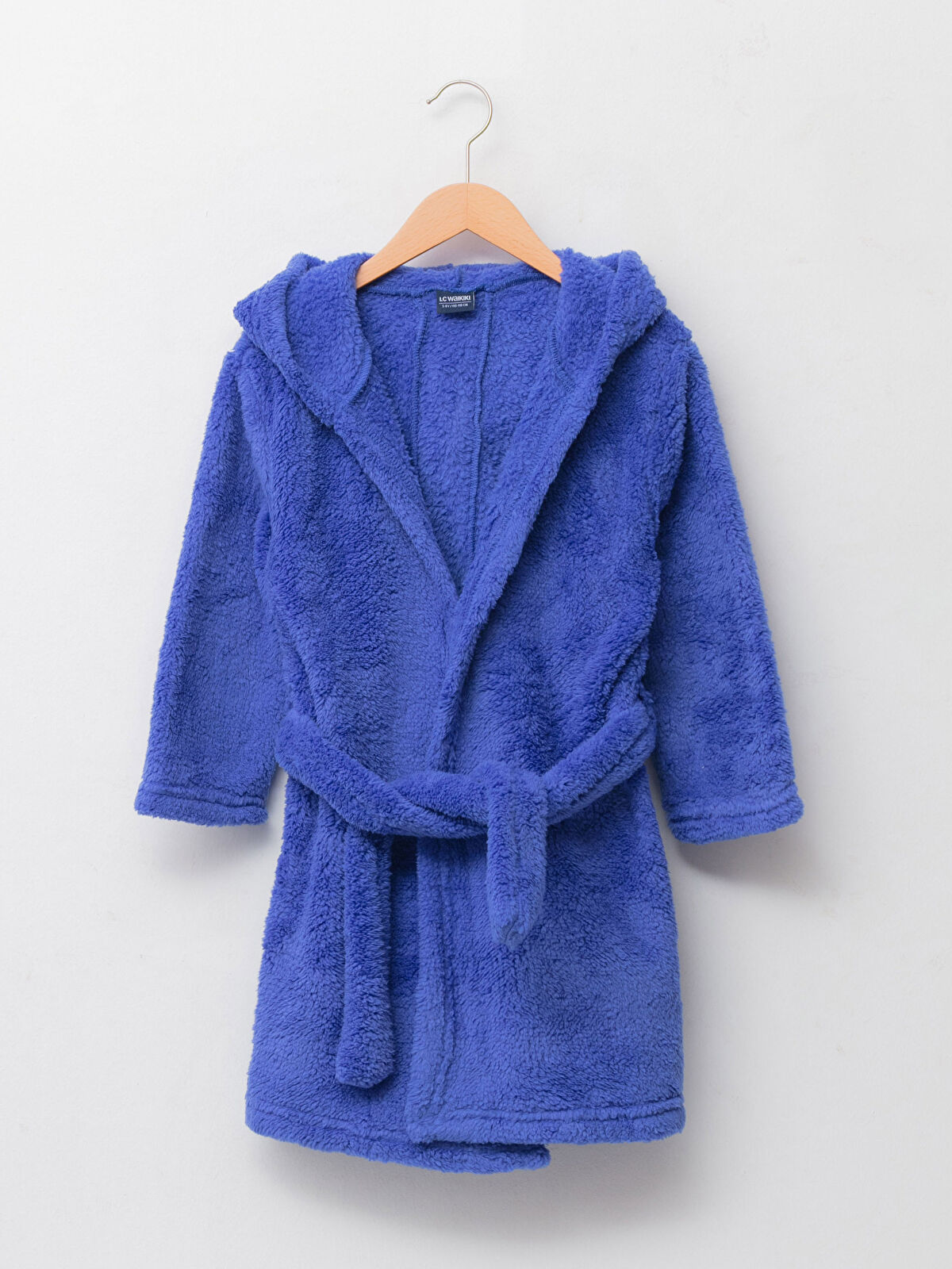 Kapüşonlu Basic Uzun Kollu Pelüş Erkek Çocuk Sabahlık