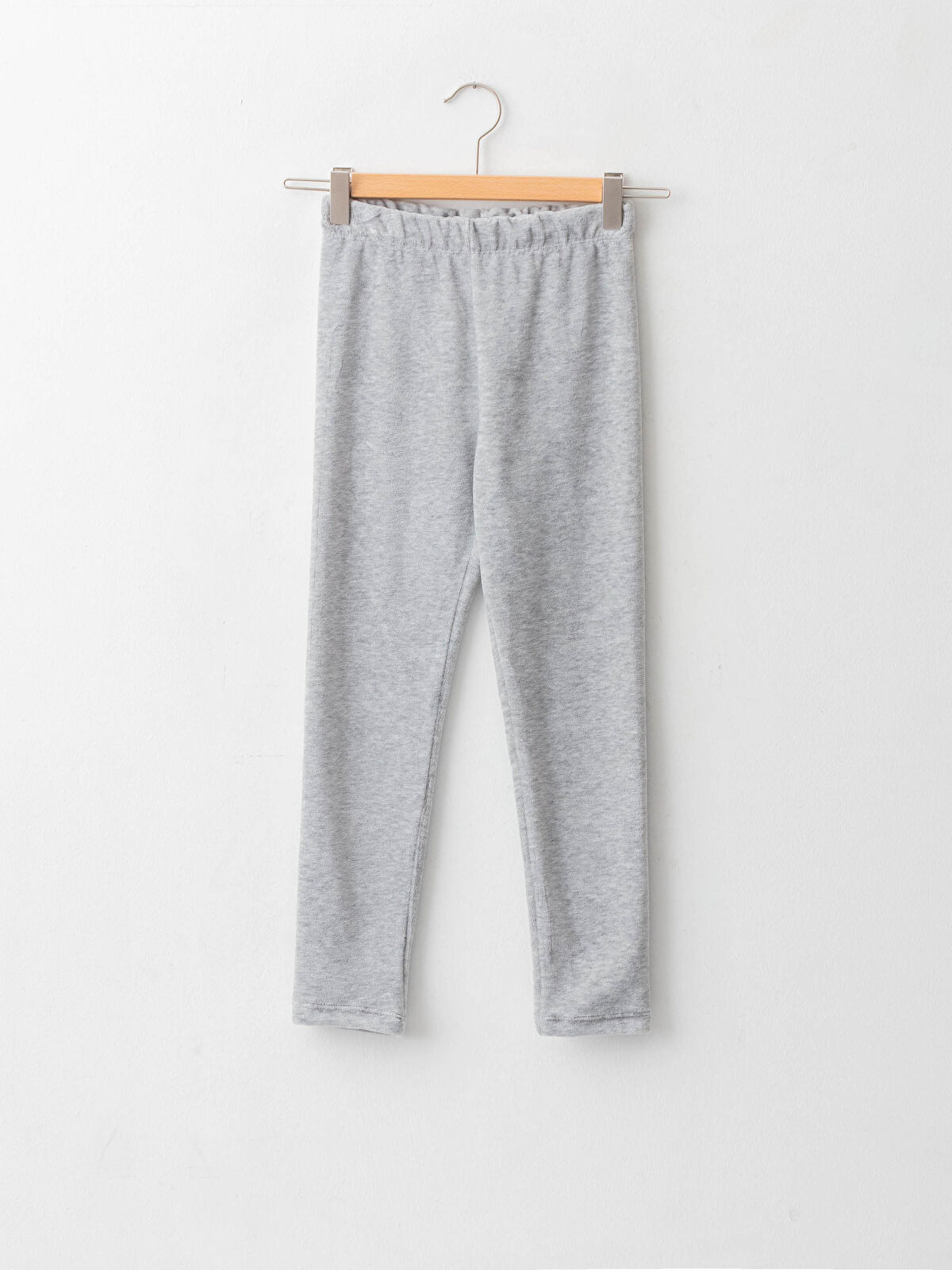 Beli Lastikli Basic Kadife Kız Çocuk Uzun Tayt