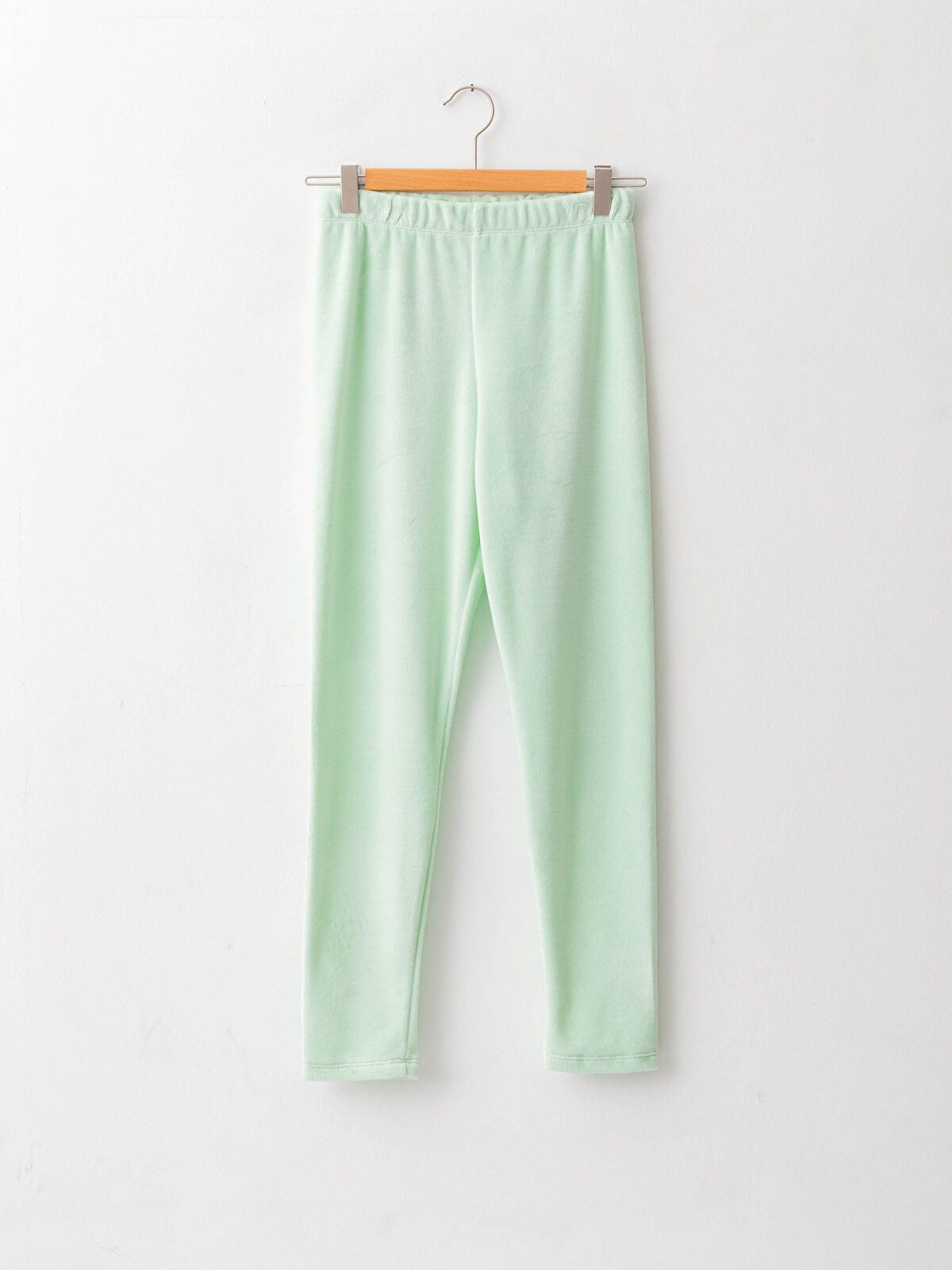 Beli Lastikli Basic Kadife Kız Çocuk Uzun Tayt