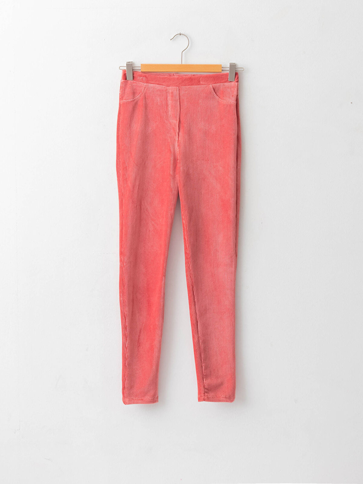 Beli Lastikli Basic Kadife Kız Çocuk Uzun Tayt