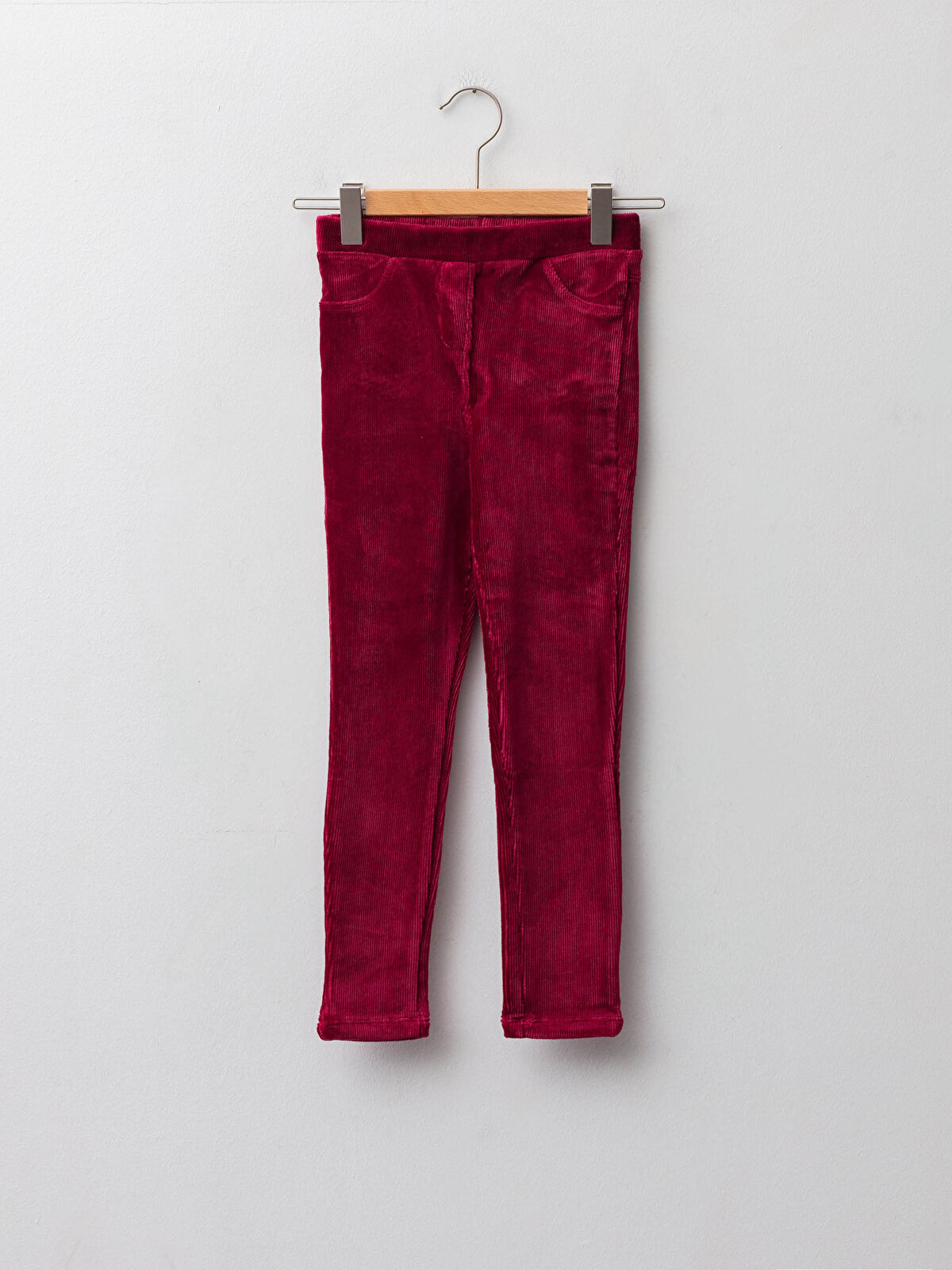 Beli Lastikli Basic Kadife Kız Çocuk Uzun Tayt