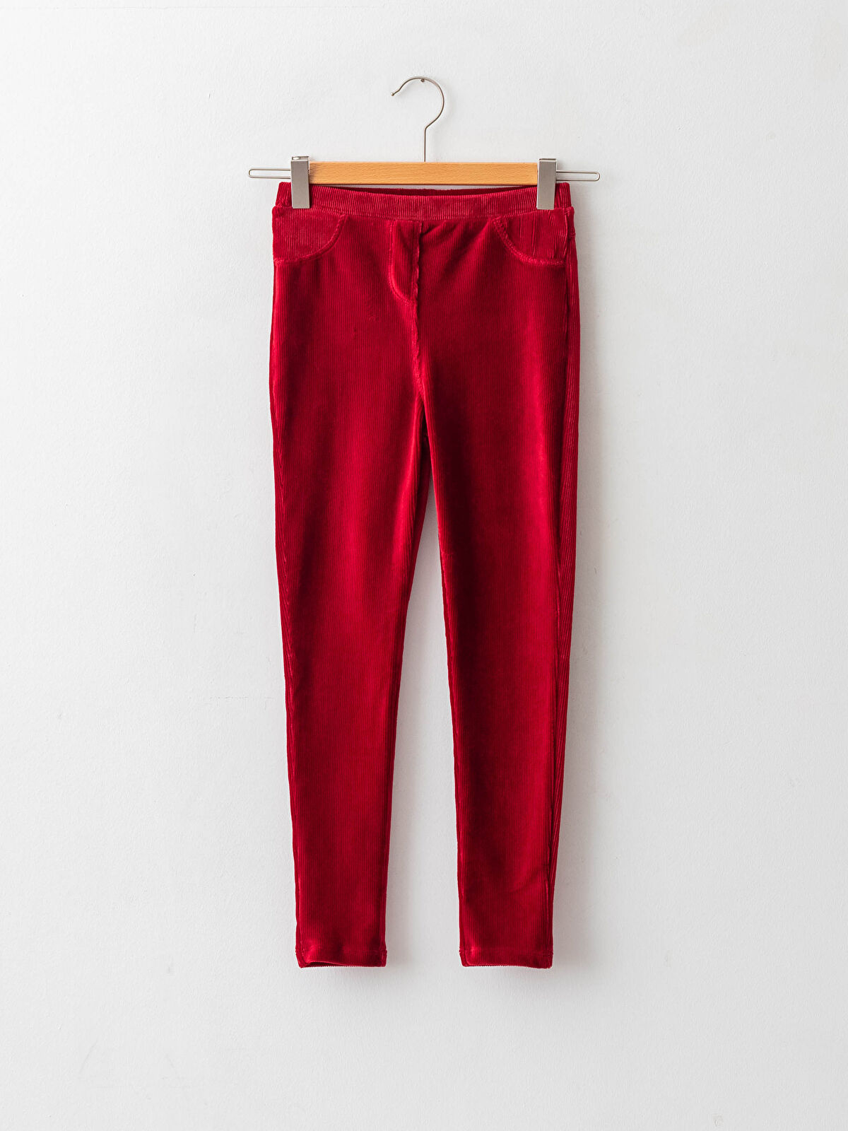 Beli Lastikli Basic Kadife Kız Çocuk Uzun Tayt