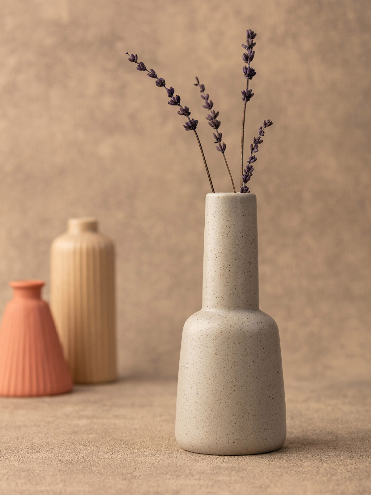 Düz Seramik Dekoratif Vazo 7x7x18 Cm