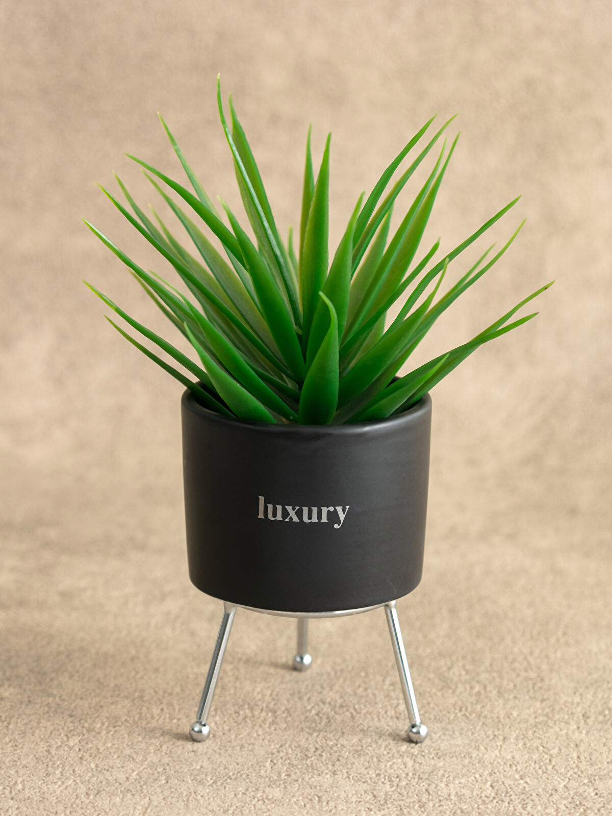 Baskılı Seramik Dekoratif Ayaklı Saksı 8x8x10 Cm