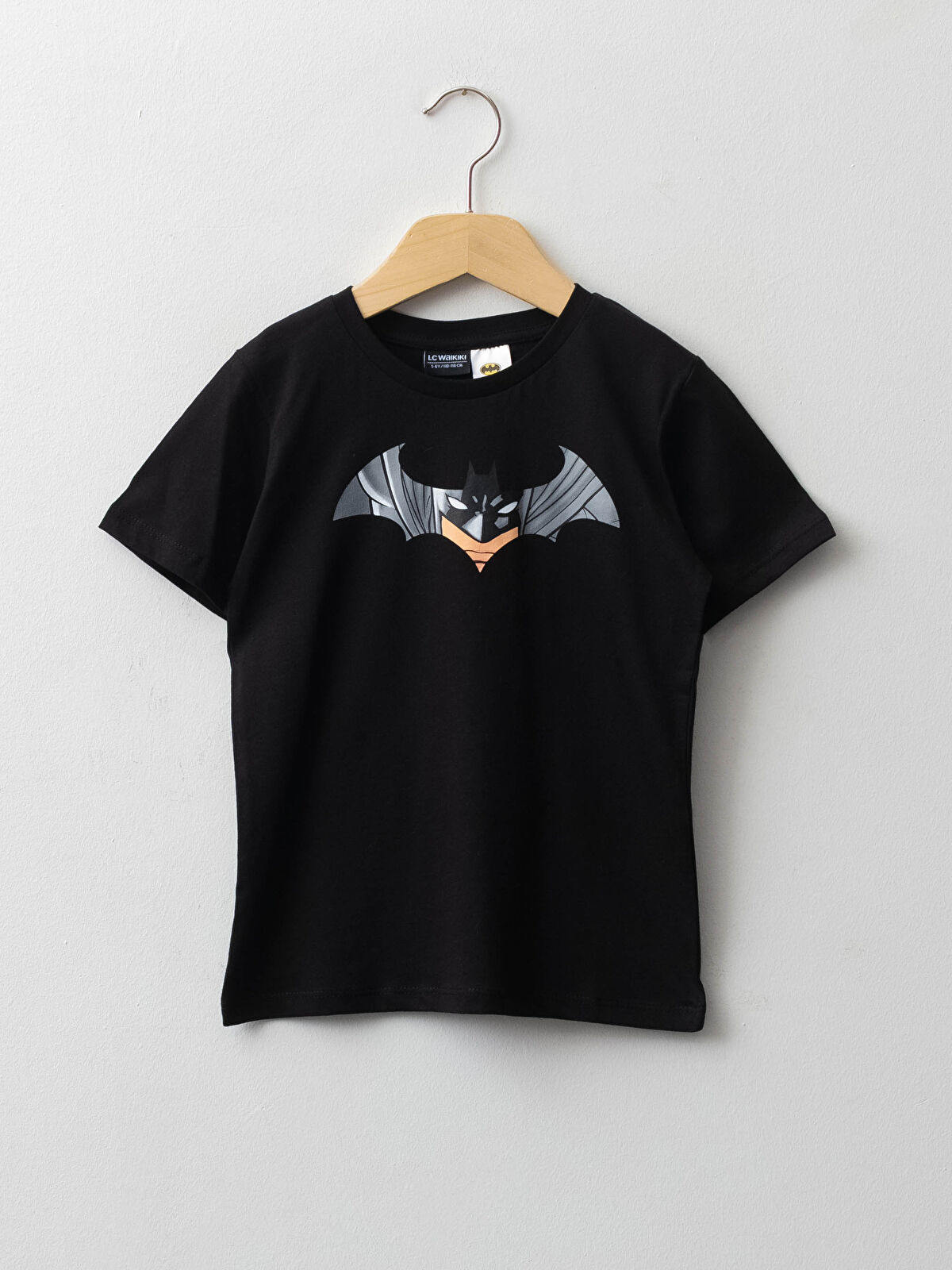 Bisiklet Yaka Batman Baskılı Kısa Kollu Pamuklu Erkek Çocuk Tişört ve Şort