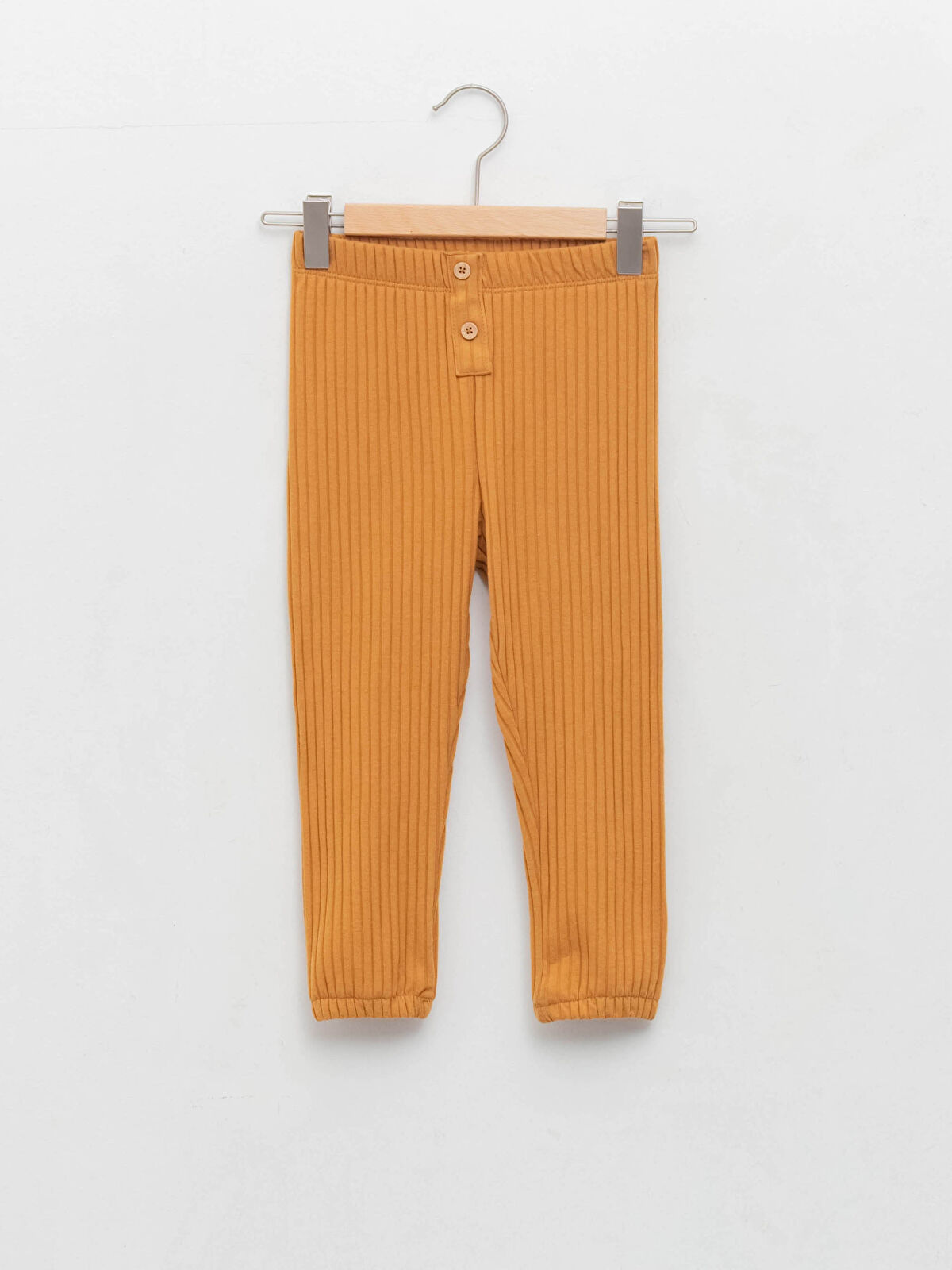 Beli Lastikli Kendinden Desenli Kız Bebek Eşofman Alt