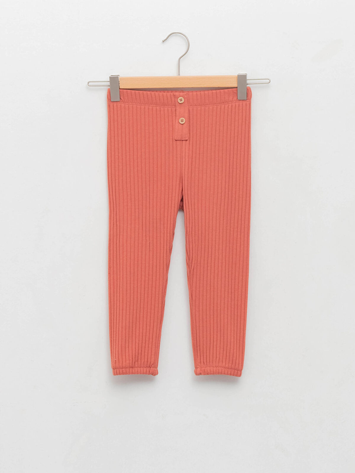 Beli Lastikli Kendinden Desenli Kız Bebek Eşofman Alt