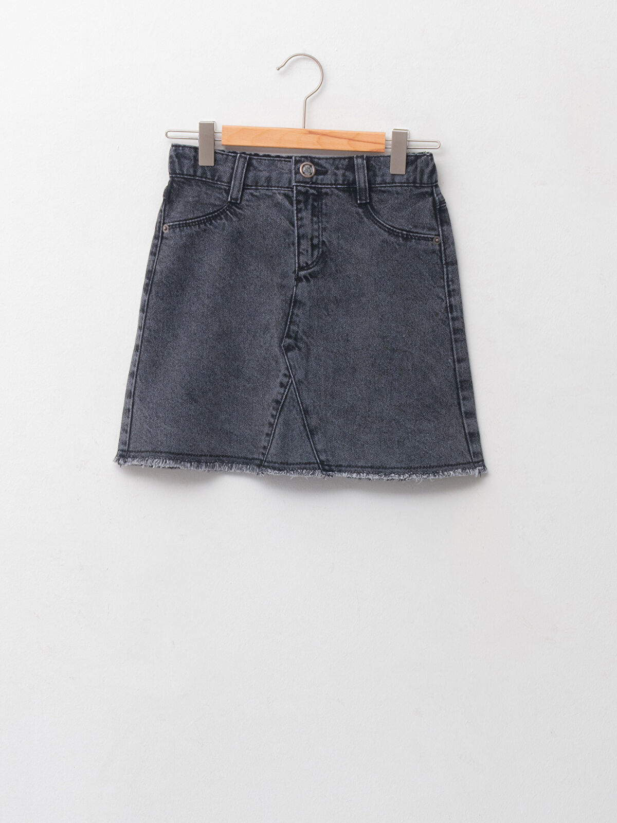 Basic Pamuklu Kız Çocuk Jean Etek