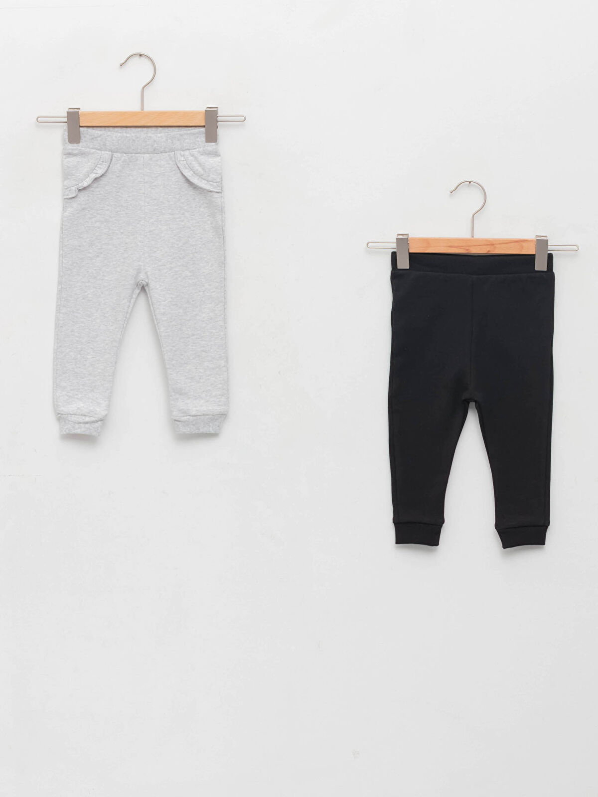 Beli Ribanalı Basic Kız Bebek Jogger Pantolon 2'li