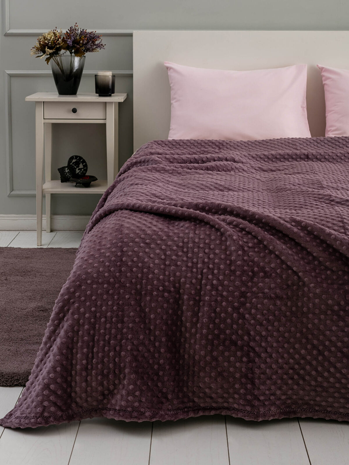 Çift Kişilik Tomurcuk Desenli Well Soft Battaniye 200x220 Cm