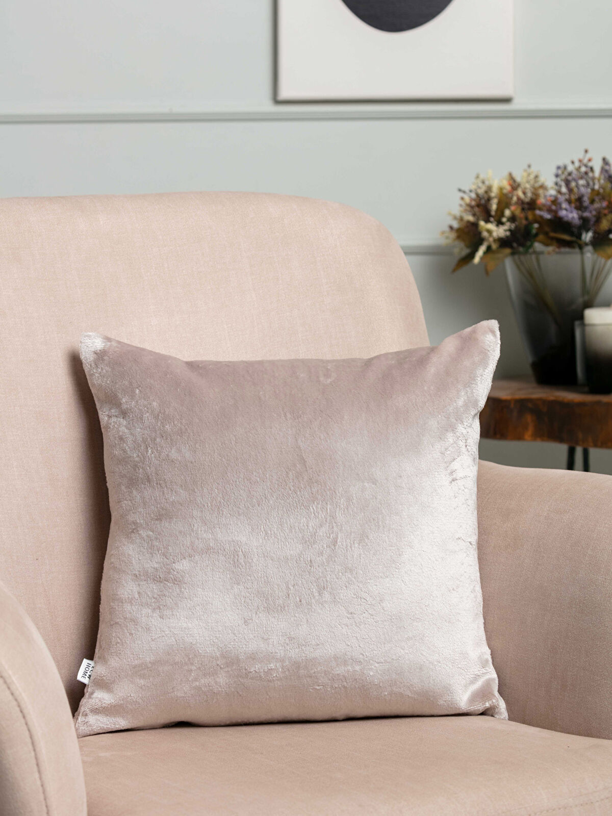 Düz Wellsoft Dolgulu Kırlent 45x45 Cm