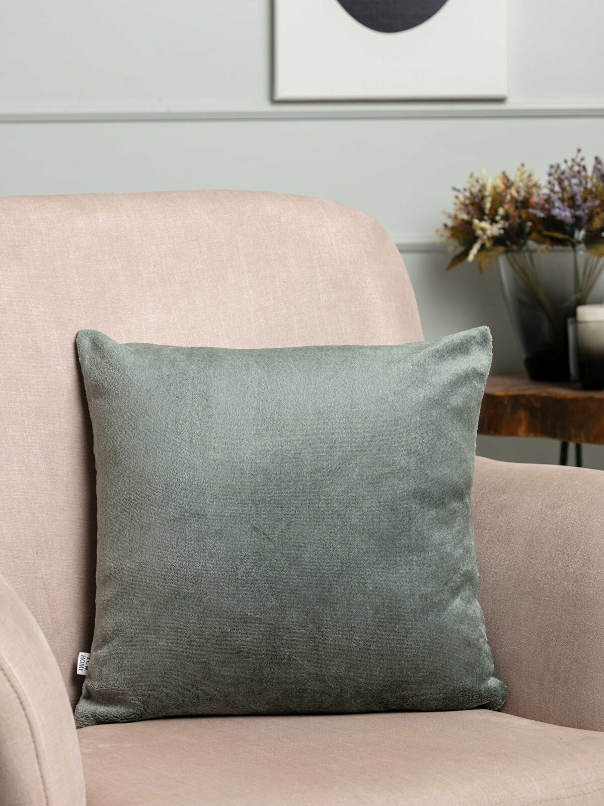 Düz Wellsoft Dolgulu Kırlent 45x45 Cm