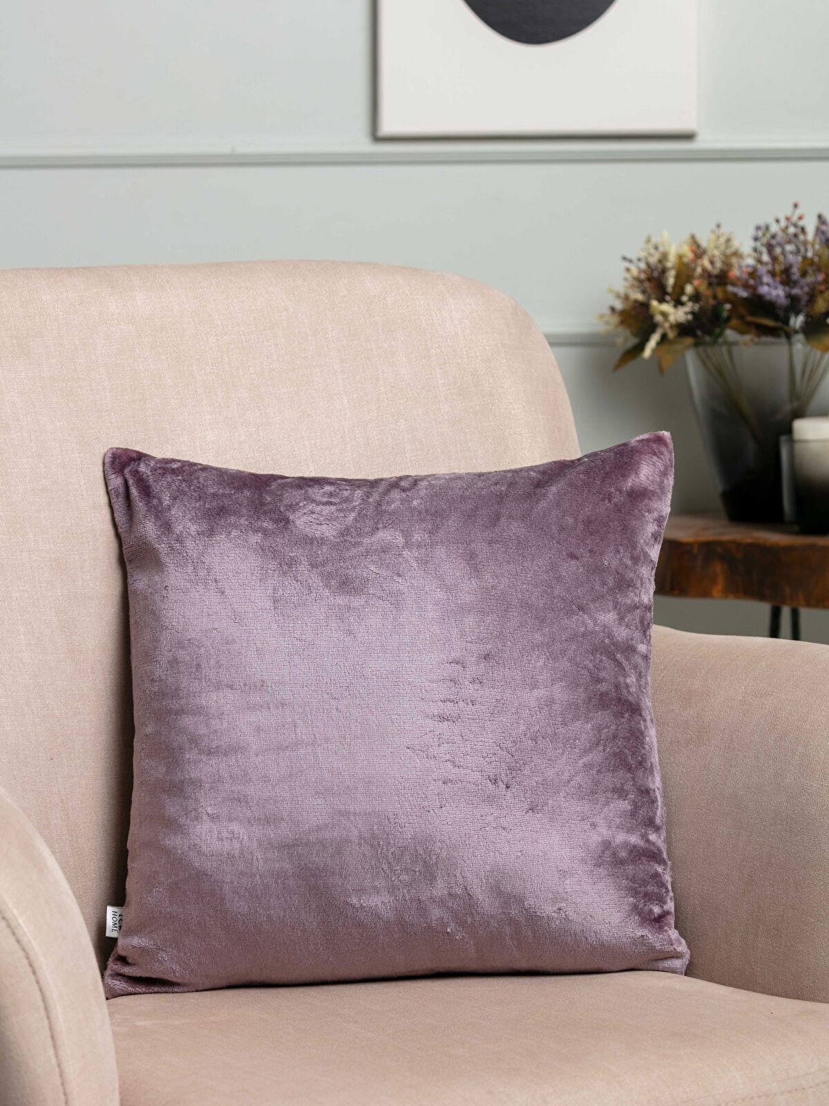 Düz Wellsoft Dolgulu Kırlent 45x45 Cm