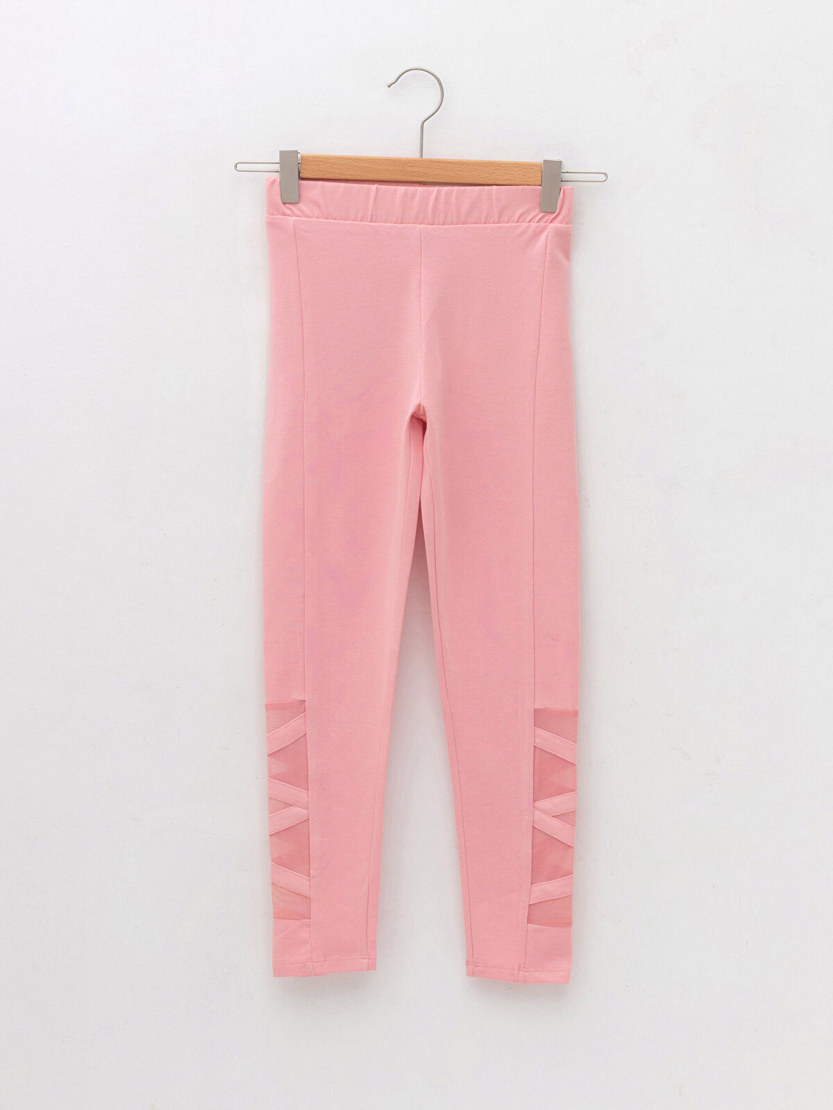 Beli Lastikli Paça Detaylı Kız Çocuk Uzun Tayt