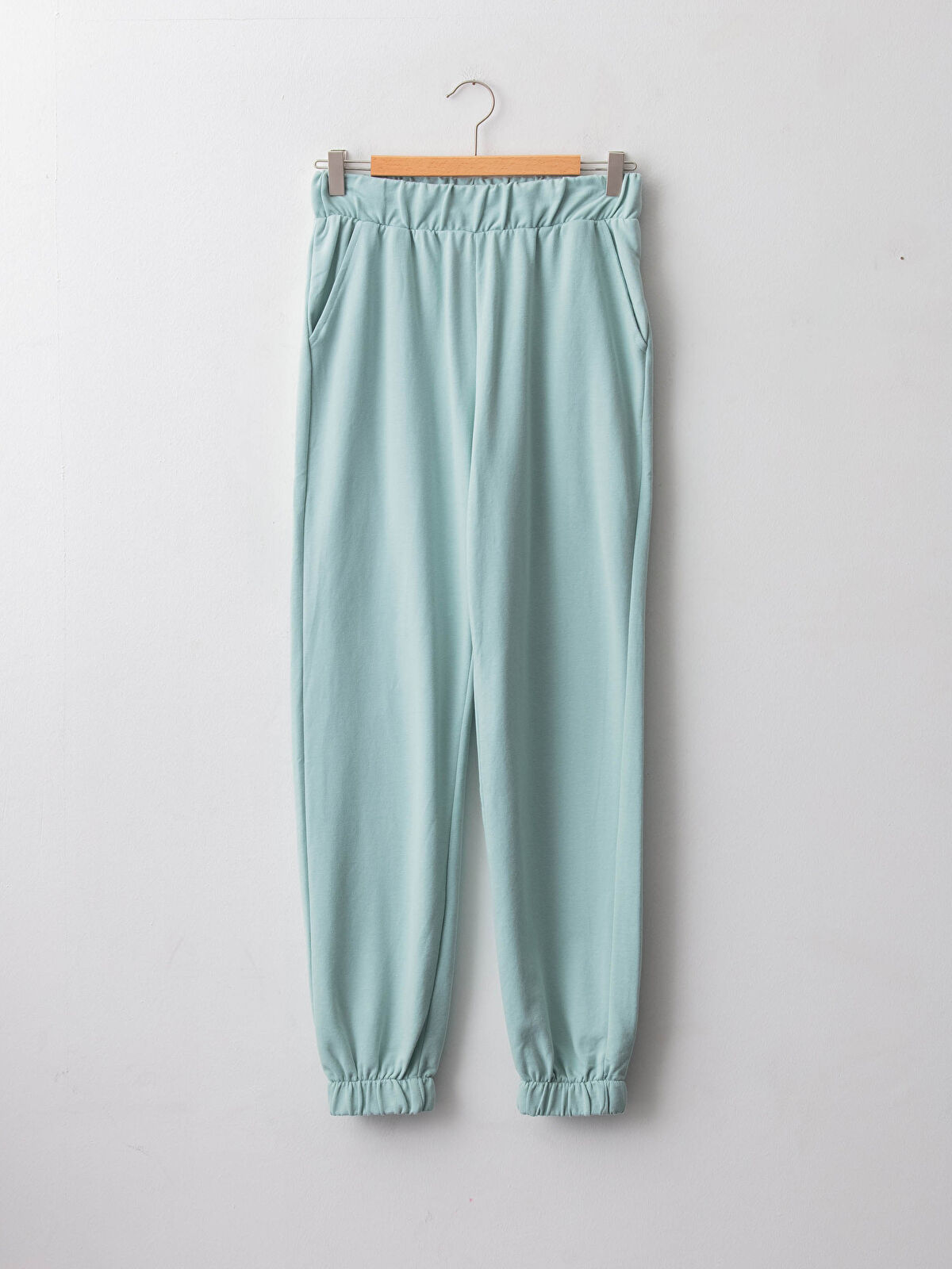 Beli Lastikli Düz Cep Detaylı Kadın Jogger Eşofman Altı Anne Kız Kombini