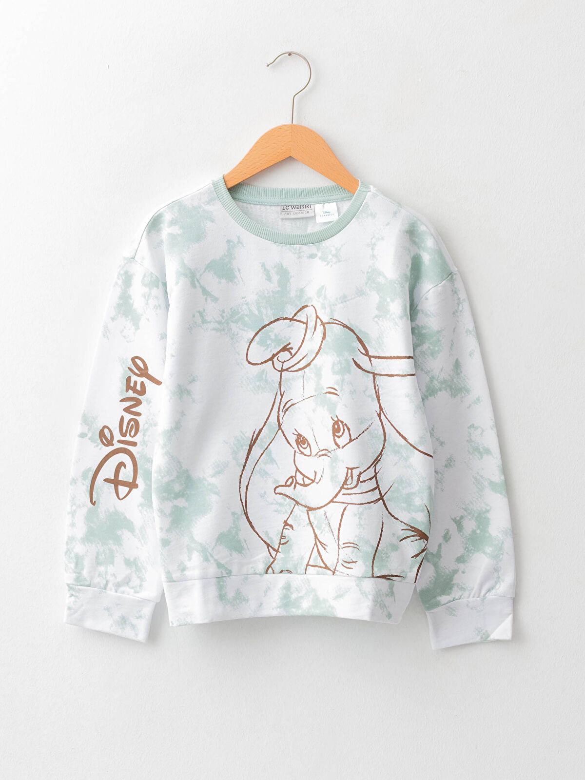 Bisiklet Yaka Dumbo Baskılı Uzun Kollu Kız Çocuk Sweatshirt