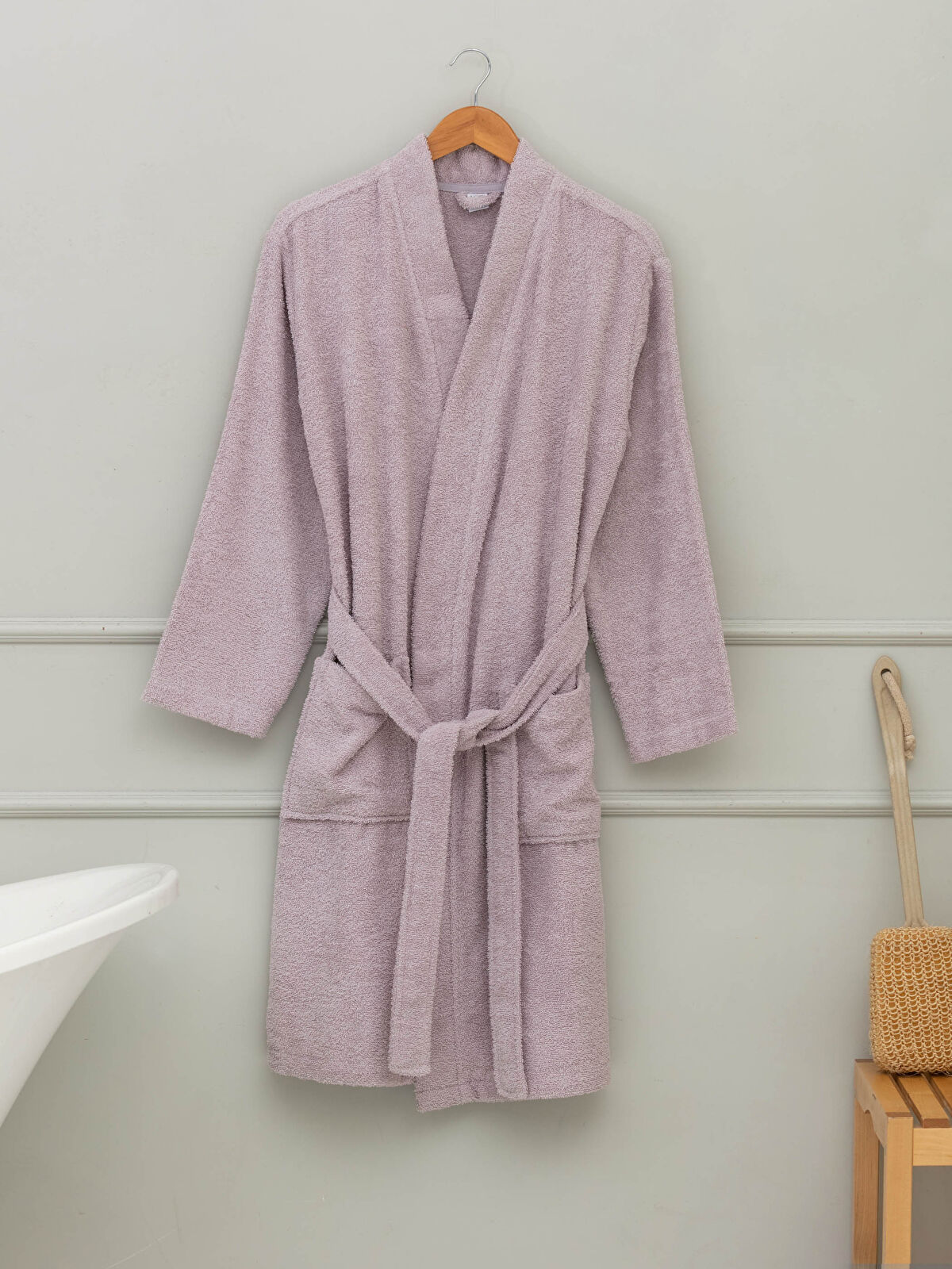 Düz Şal Yaka Kadın Bornoz