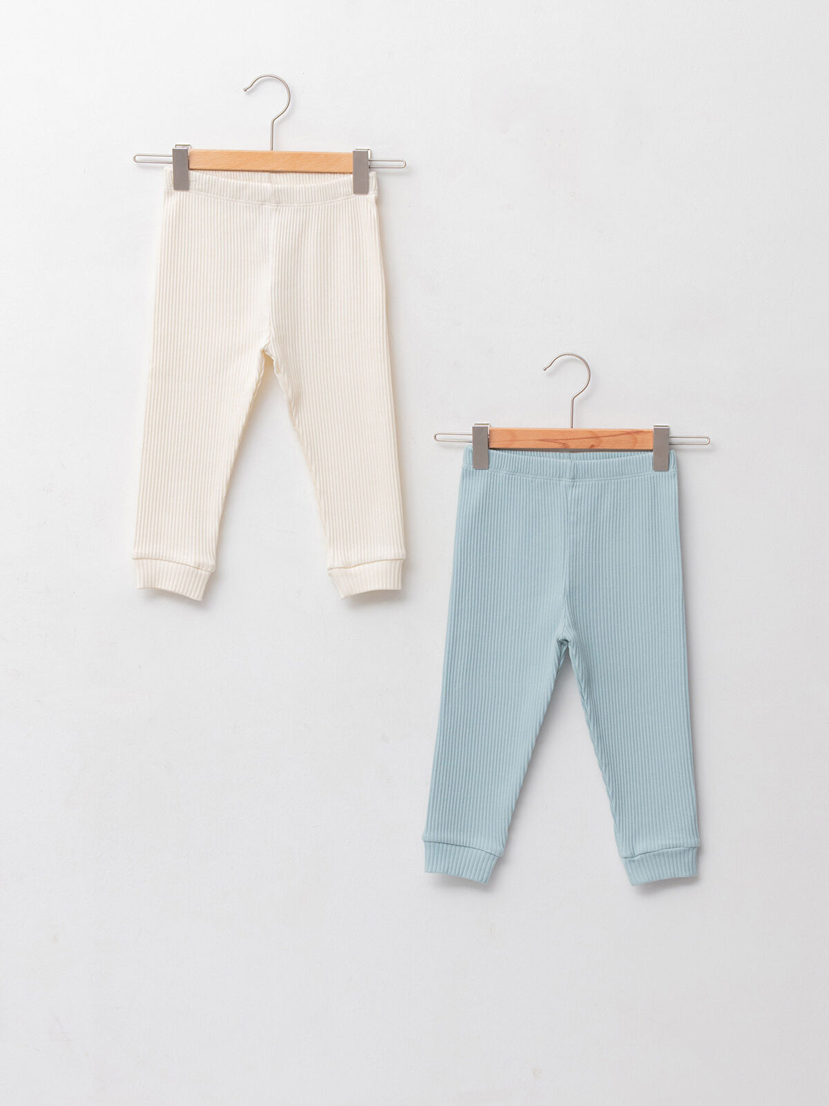 Beli lastikli Basic Erkek Bebek Pijama Alt 2'li