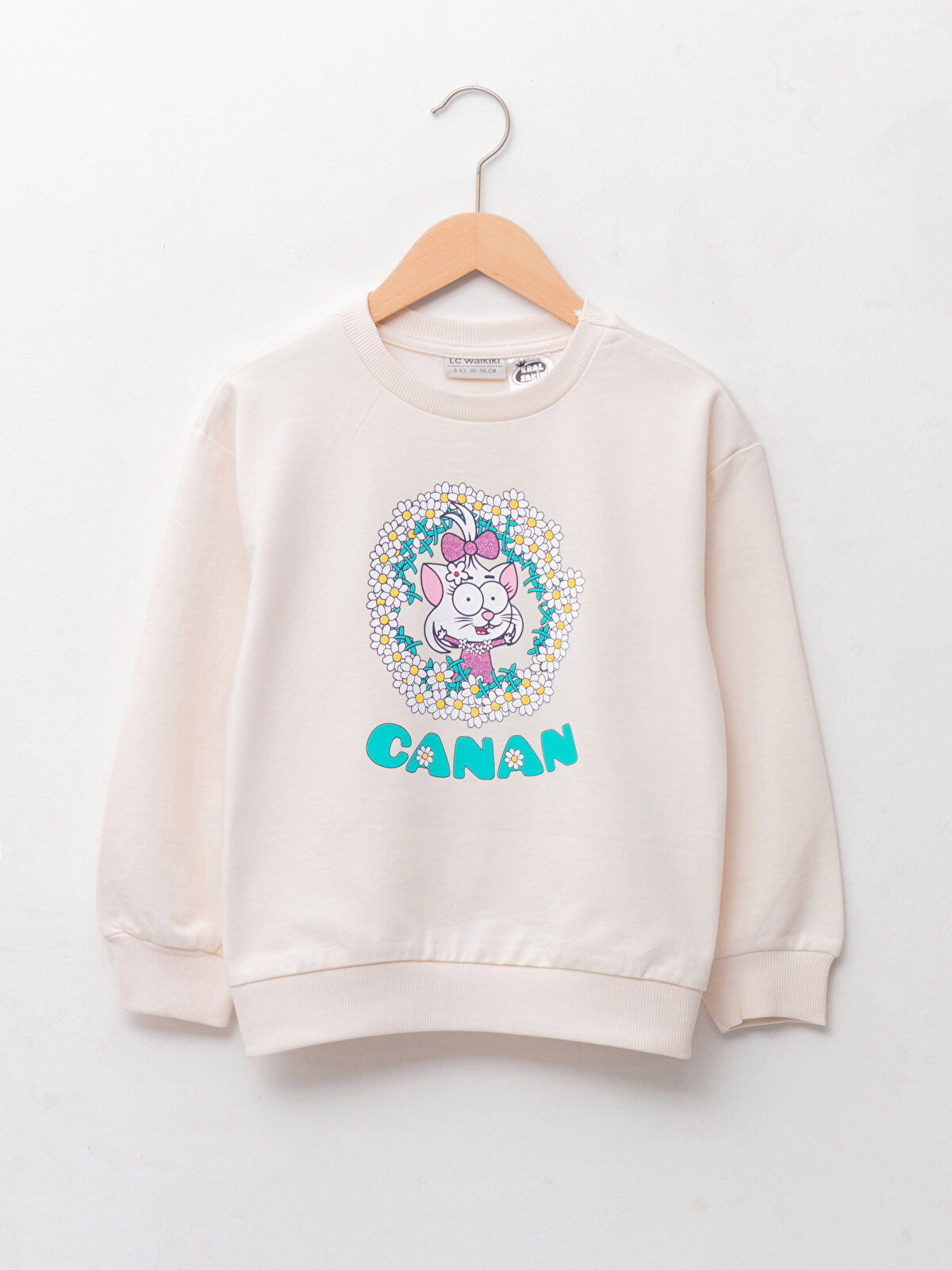Bisiklet Yaka Kahraman Canan Baskılı Uzun Kollu Kız Çocuk Sweatshirt Bisiklet Yaka Kahraman Canan Baskılı Uzun Kollu Kız Çocuk Sweatshirt