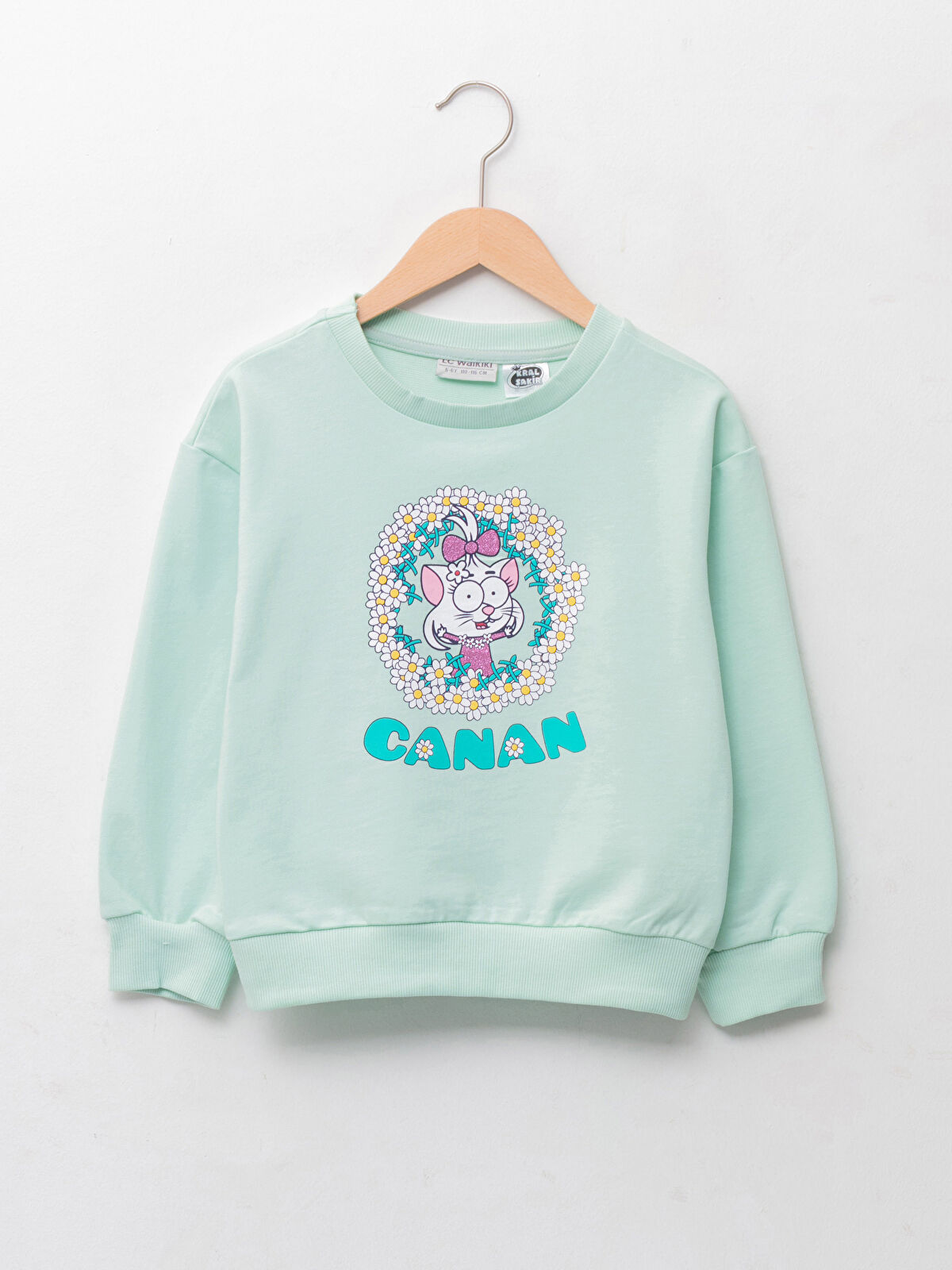 Bisiklet Yaka Kahraman Canan Baskılı Uzun Kollu Kız Çocuk Sweatshirt Bisiklet Yaka Kahraman Canan Baskılı Uzun Kollu Kız Çocuk Sweatshirt