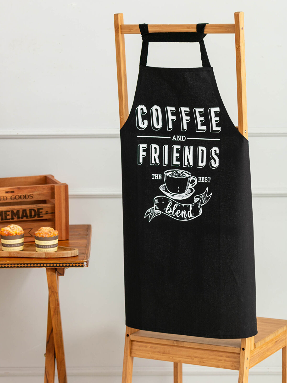 Slogan Baskılı Gabardin Mutfak Önlüğü 57x75 Cm