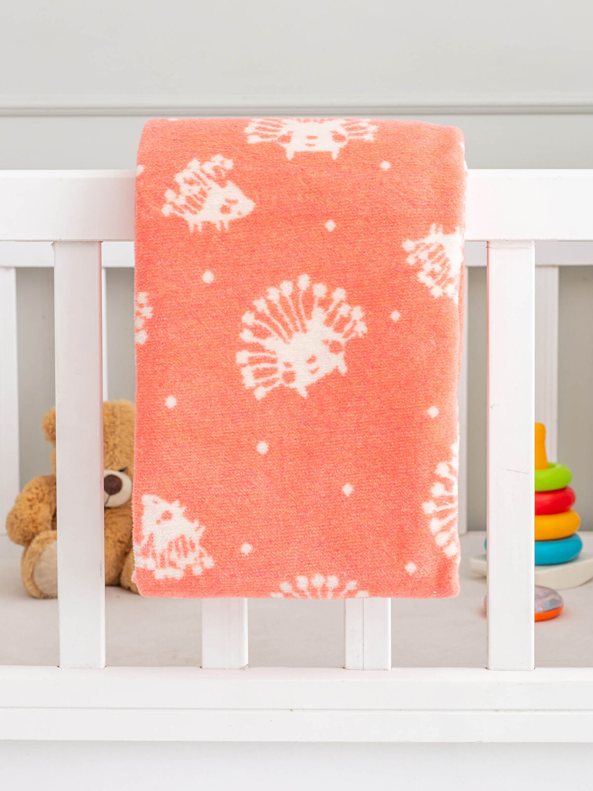 Baskılı Kız Bebek Battaniye