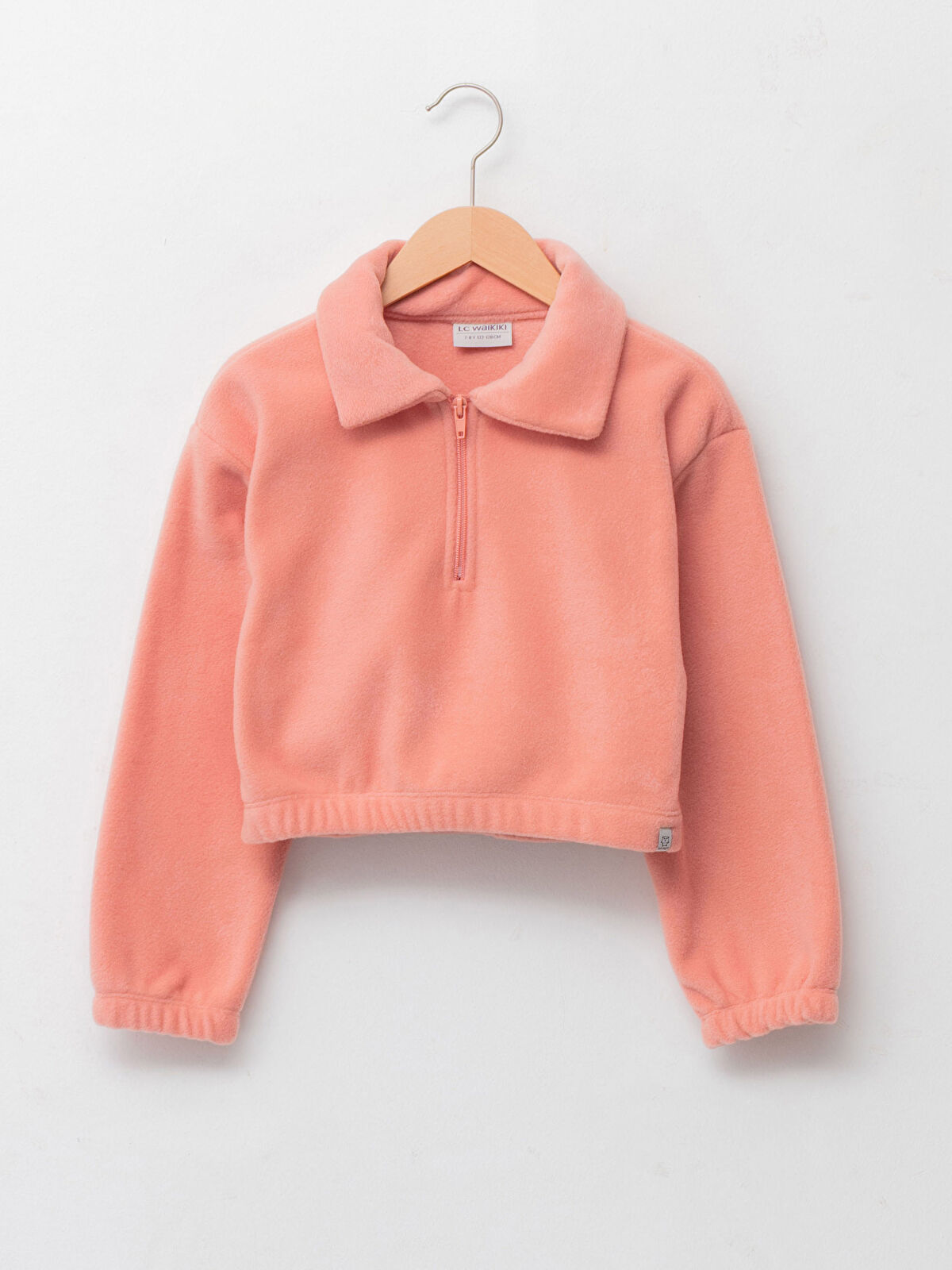 Polo Yaka Basic Uzun Kollu Polar Kız Çocuk Sweatshirt Polo Yaka Basic Uzun Kollu Polar Kız Çocuk Sweatshirt