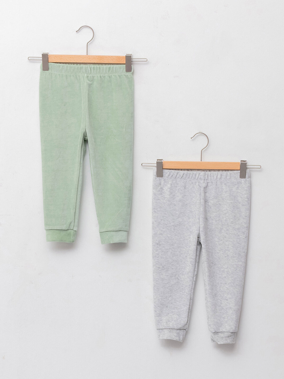 Beli lastikli Basic Erkek Bebek Pijama Alt 2'li