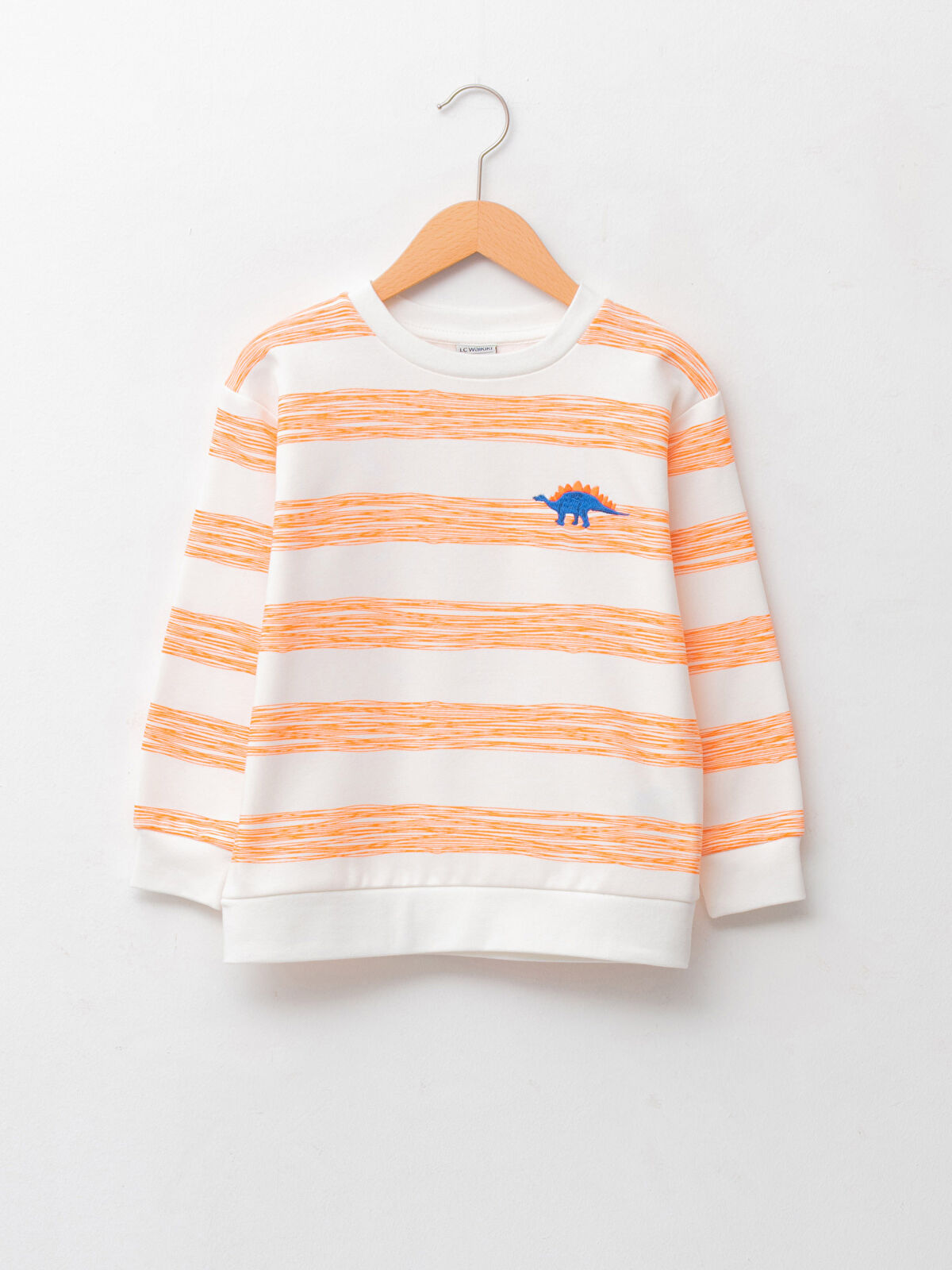 Bisiklet Yaka Çizgili Uzun Kollu Erkek Çocuk Sweatshirt