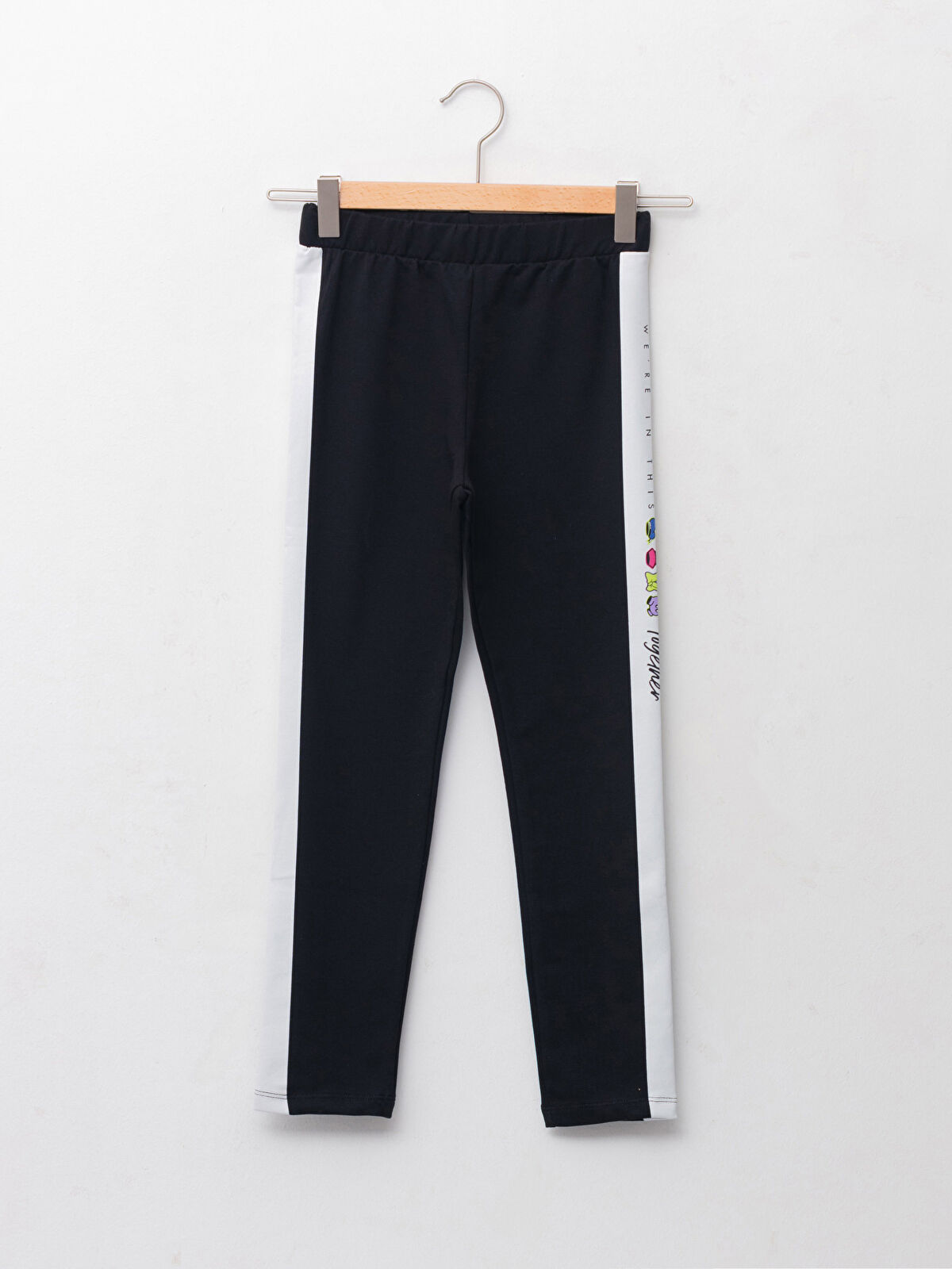 Beli Lastikli Mickey Mouse Baskılı Pamuklu Kız Çocuk Uzun Tayt