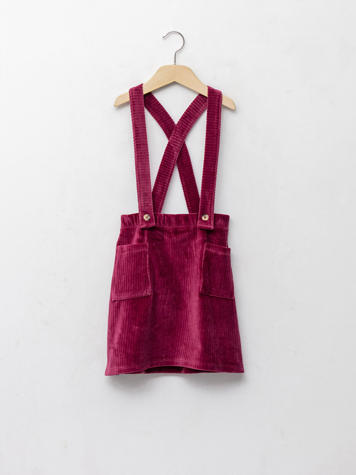 Beli Lastikli Basic Kadife Kız Çocuk Etek