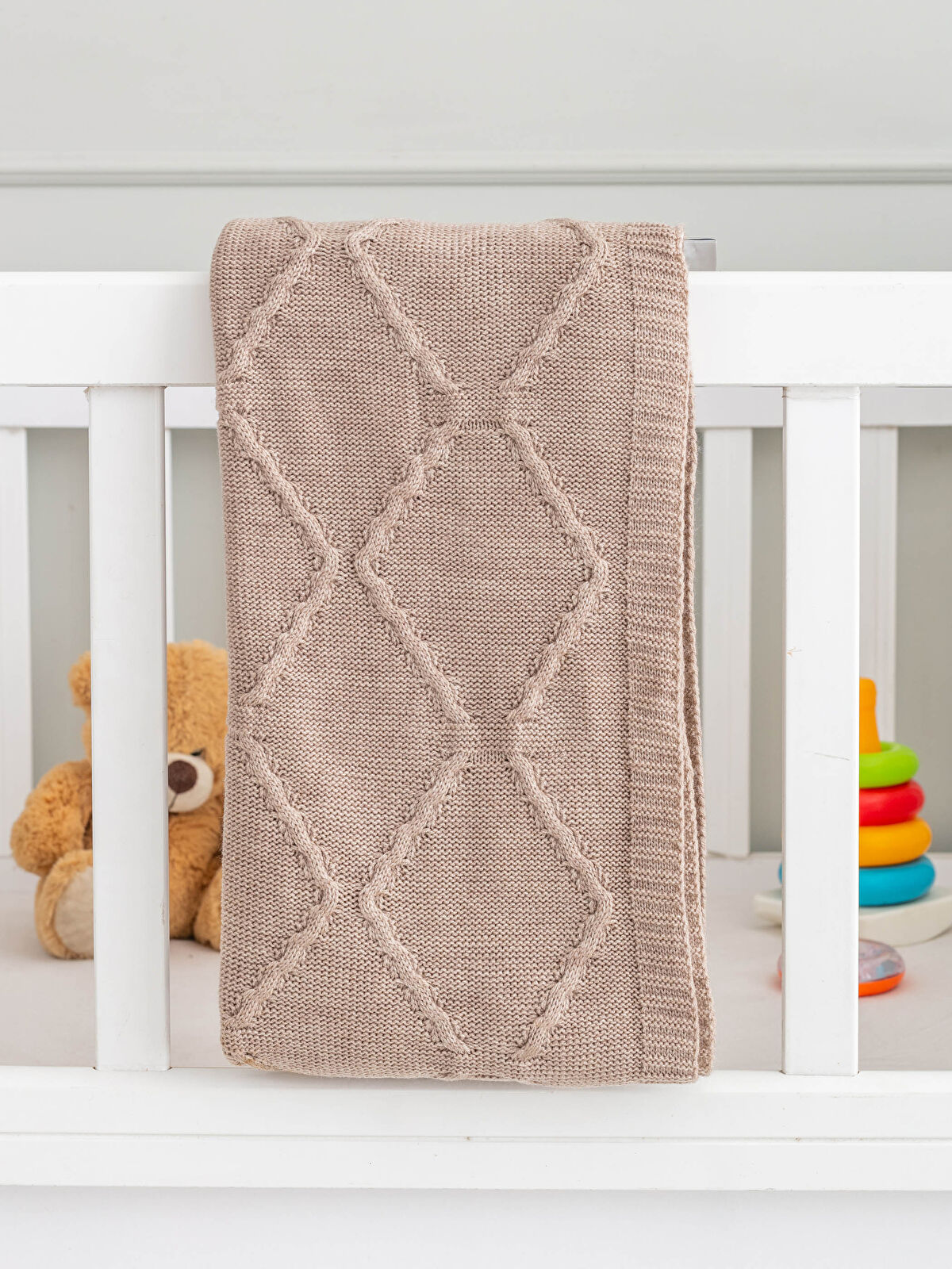 Tek Kişilik Ponponlu Triko Battaniye 100x150 Cm