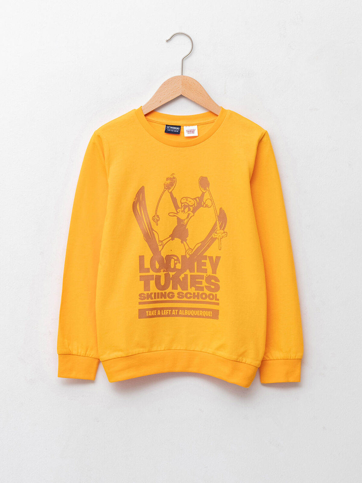 Bisiklet Yaka Looney Tunes Baskılı Uzun Kollu Erkek Çocuk Tişört